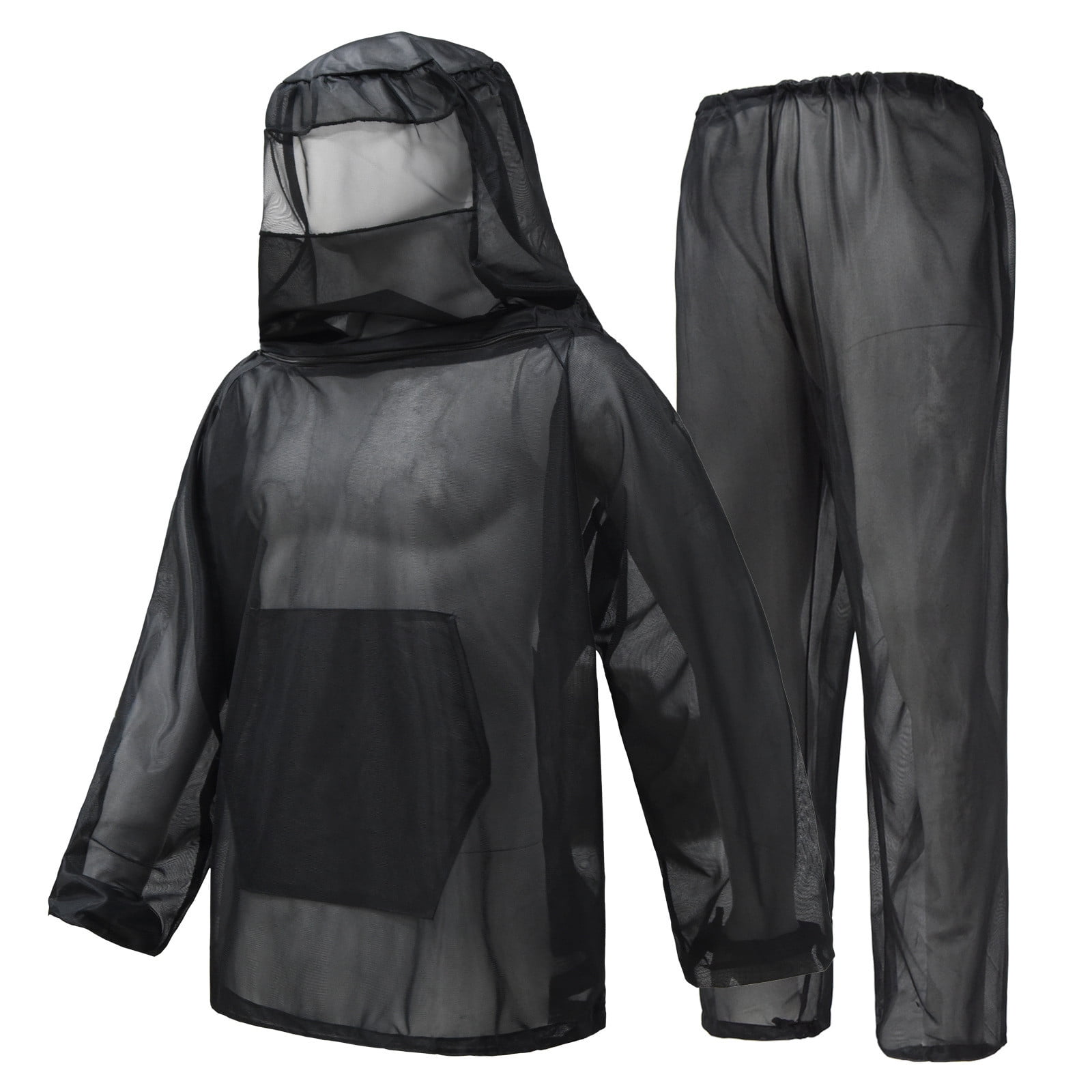 Miluxas Mosquito Net Suit Camo Hunting Mesh Suit Bug Net Clothing with ...
