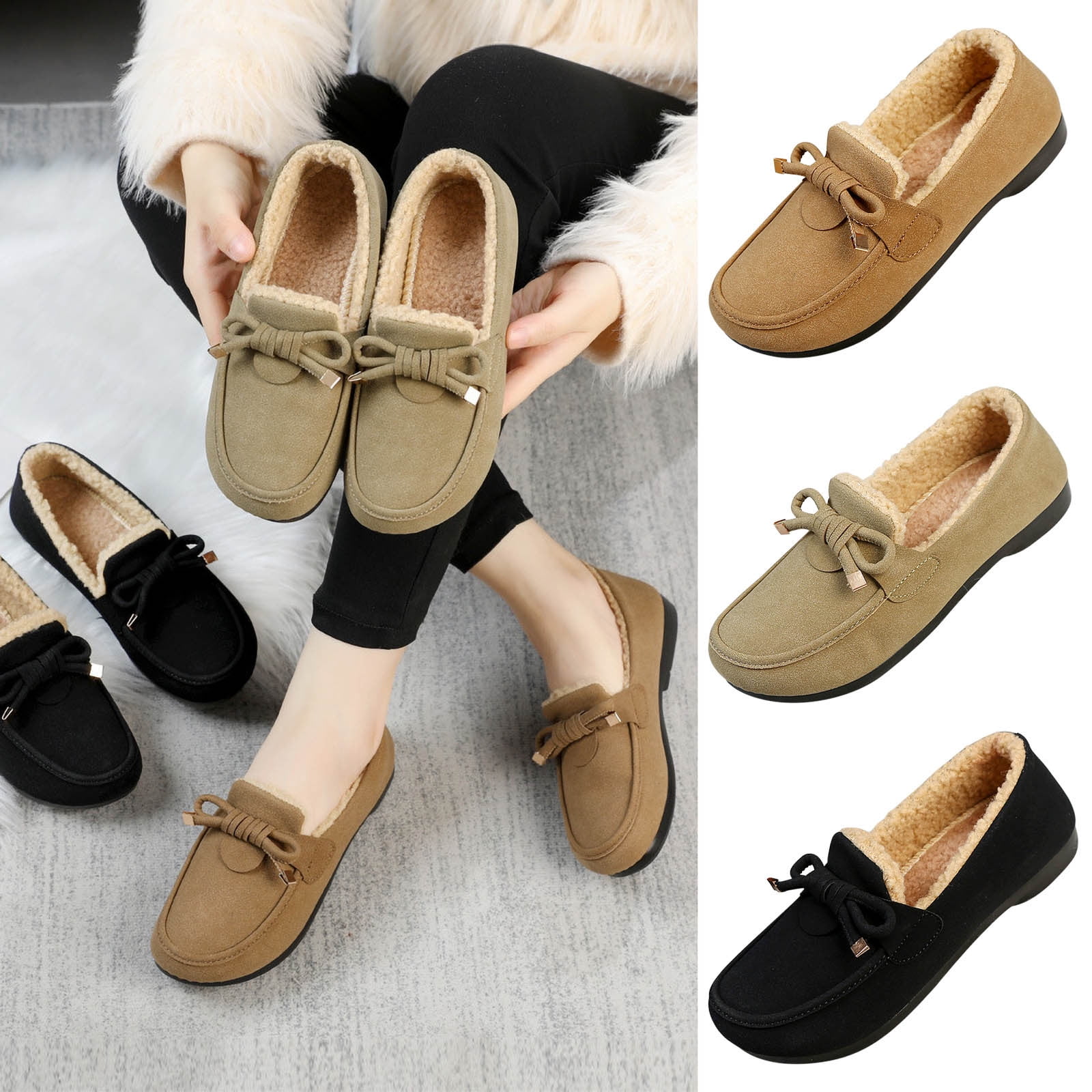 Miluxas Slippers for Women - Faux Shoes for Indoor Use - Comfortable ...