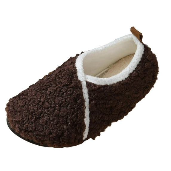 Miluxas Toddler Slippers Girls House Shoes Winter Fleece Sock Shoes ...