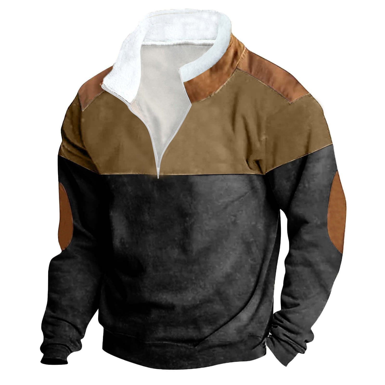 Miluxas Western Sweatshirts for Men Aztec Retro Pullover Quarter Zip ...