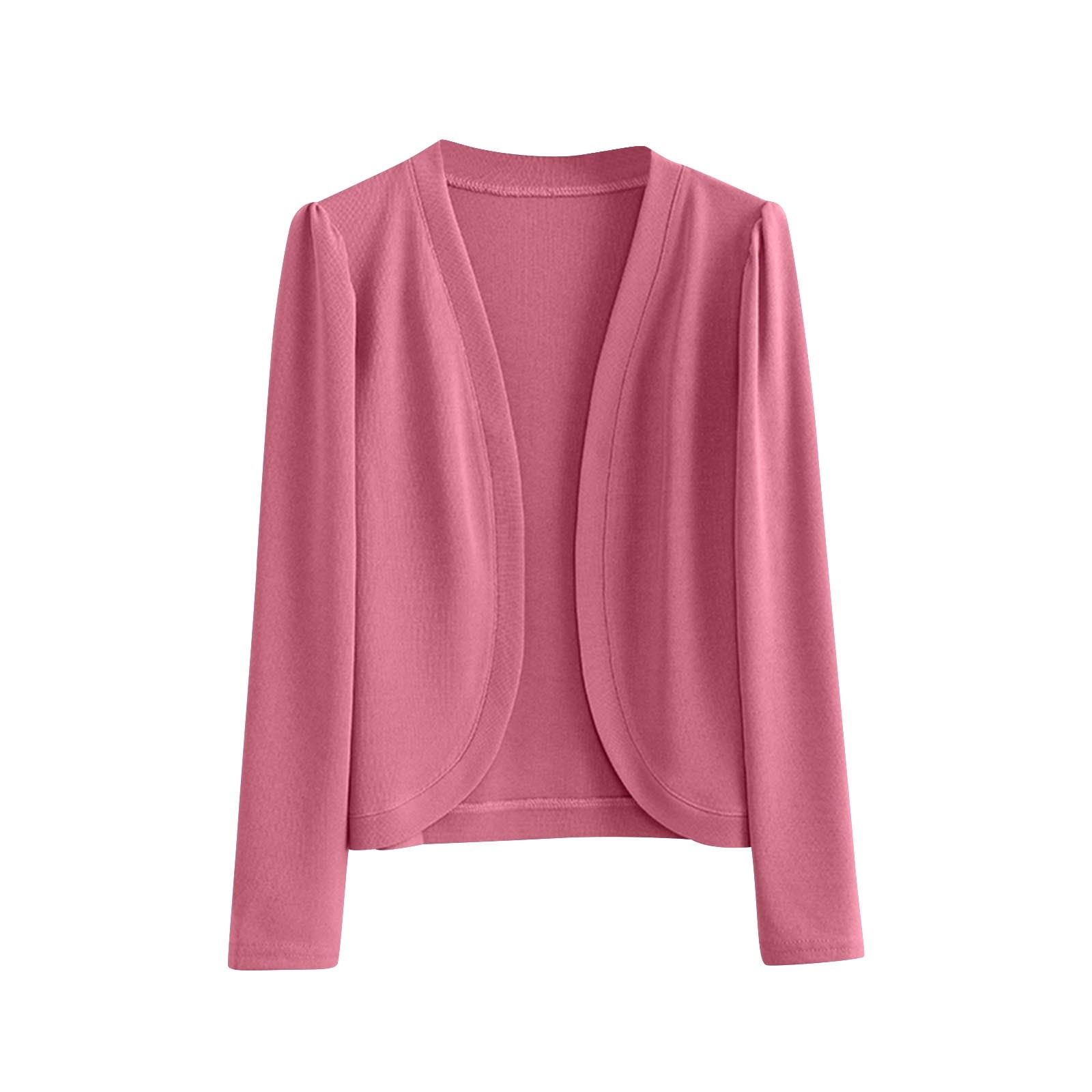 Miluxas Women's Classic Long Sleeve Open Front Cropped Cardigan ...