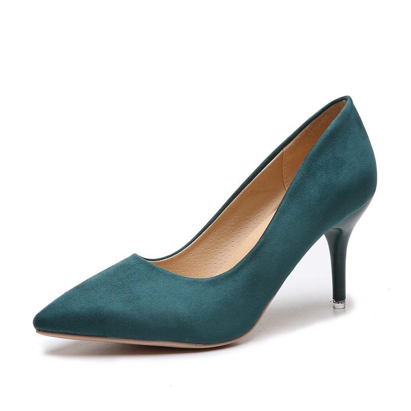 Miluxas Women's Closed Toe High Heels Dress Pointed Toe Wedding Pump ...