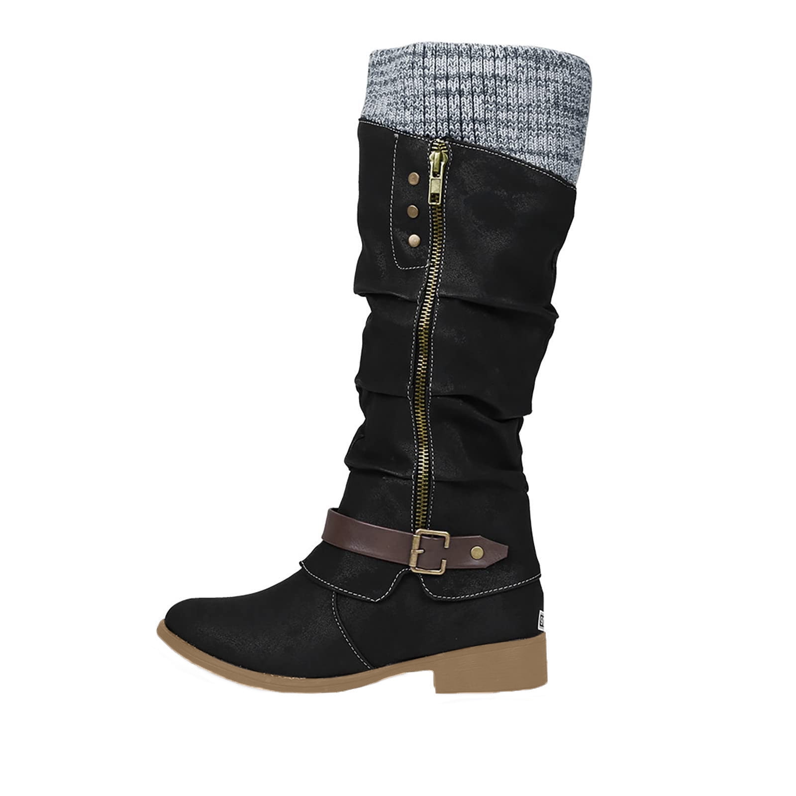 Miluxas Women's Cowboy Boots Clearance Mid Calf Cowgirl Boots Stitched ...
