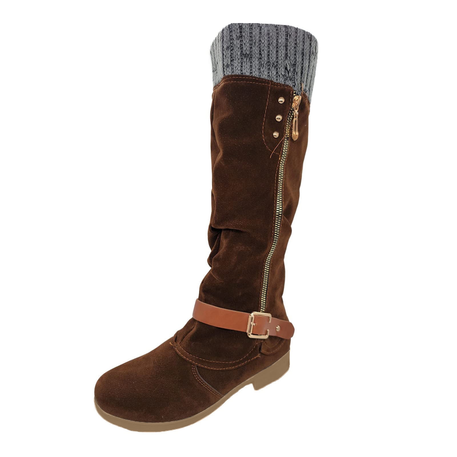 Miluxas Women's Cowboy Boots Clearance Mid Calf Cowgirl Boots Stitched ...