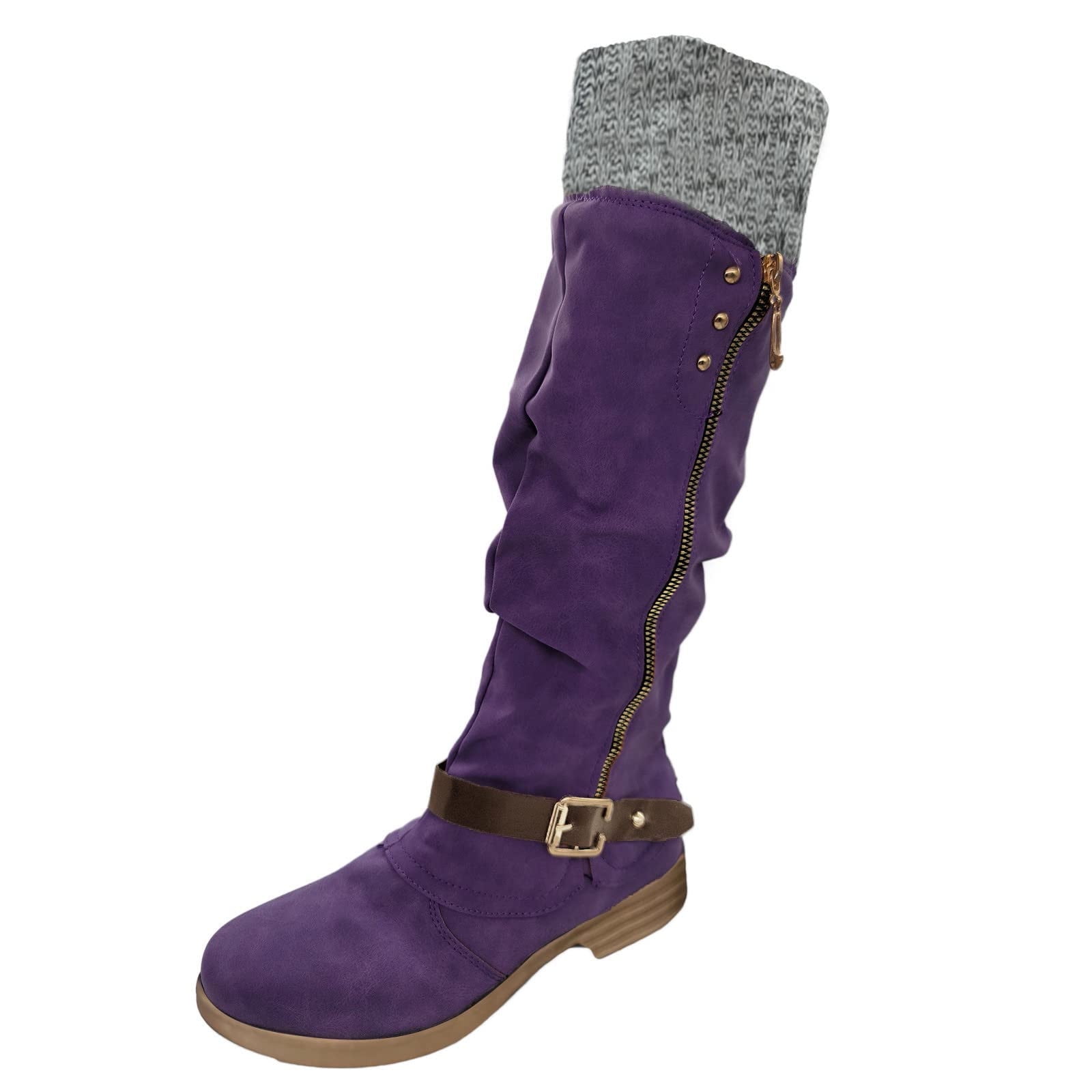 Miluxas Women's Cowboy Boots Clearance Mid Calf Cowgirl Boots Stitched ...