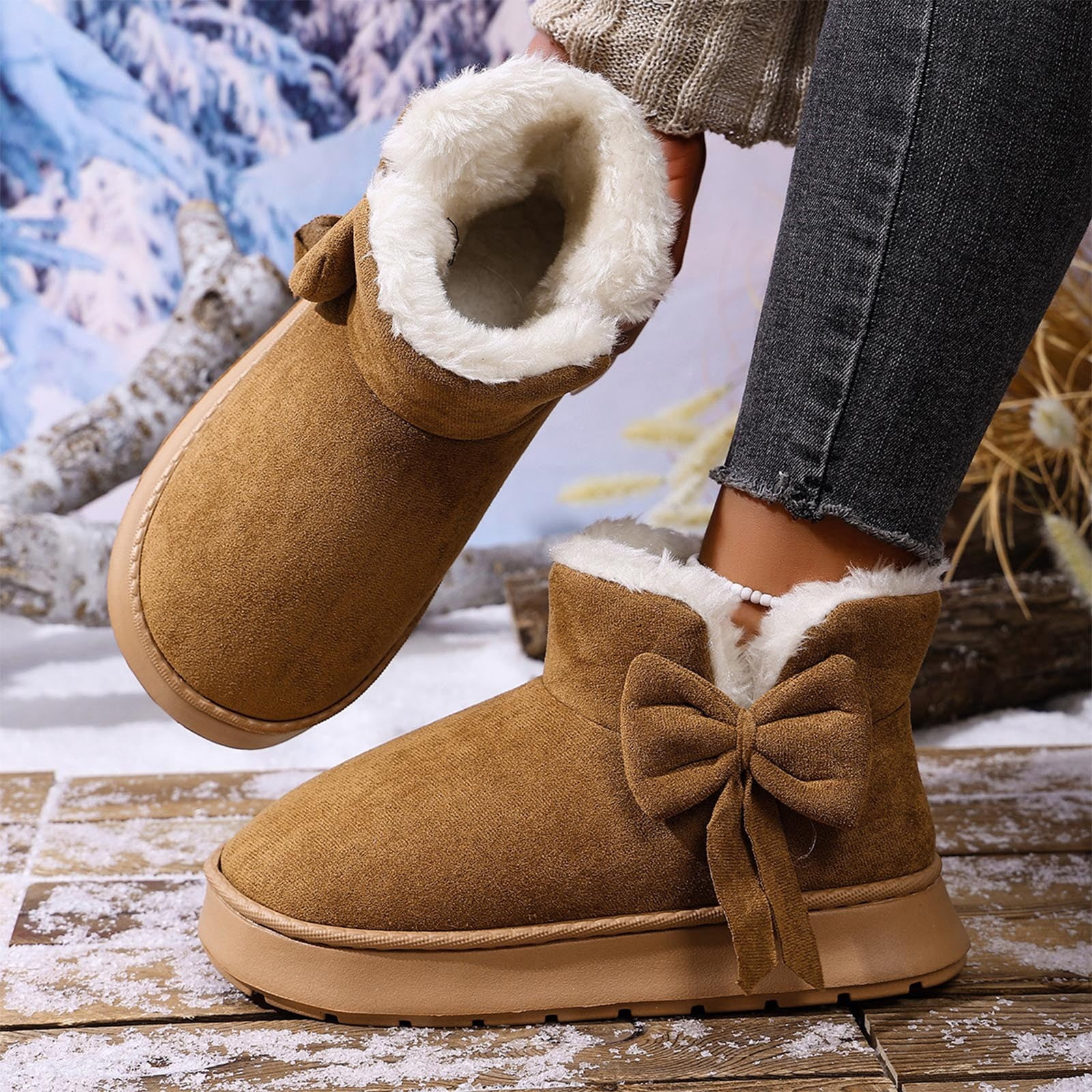 Miluxas Women's Slippers Boots Memory Foam Fuzzy Booties House Shoes ...