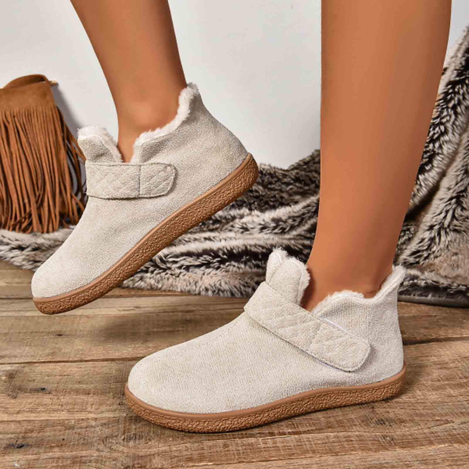 Miluxas Women's Warm Bootie Slippers Winter Memory Foam House Shoes for ...