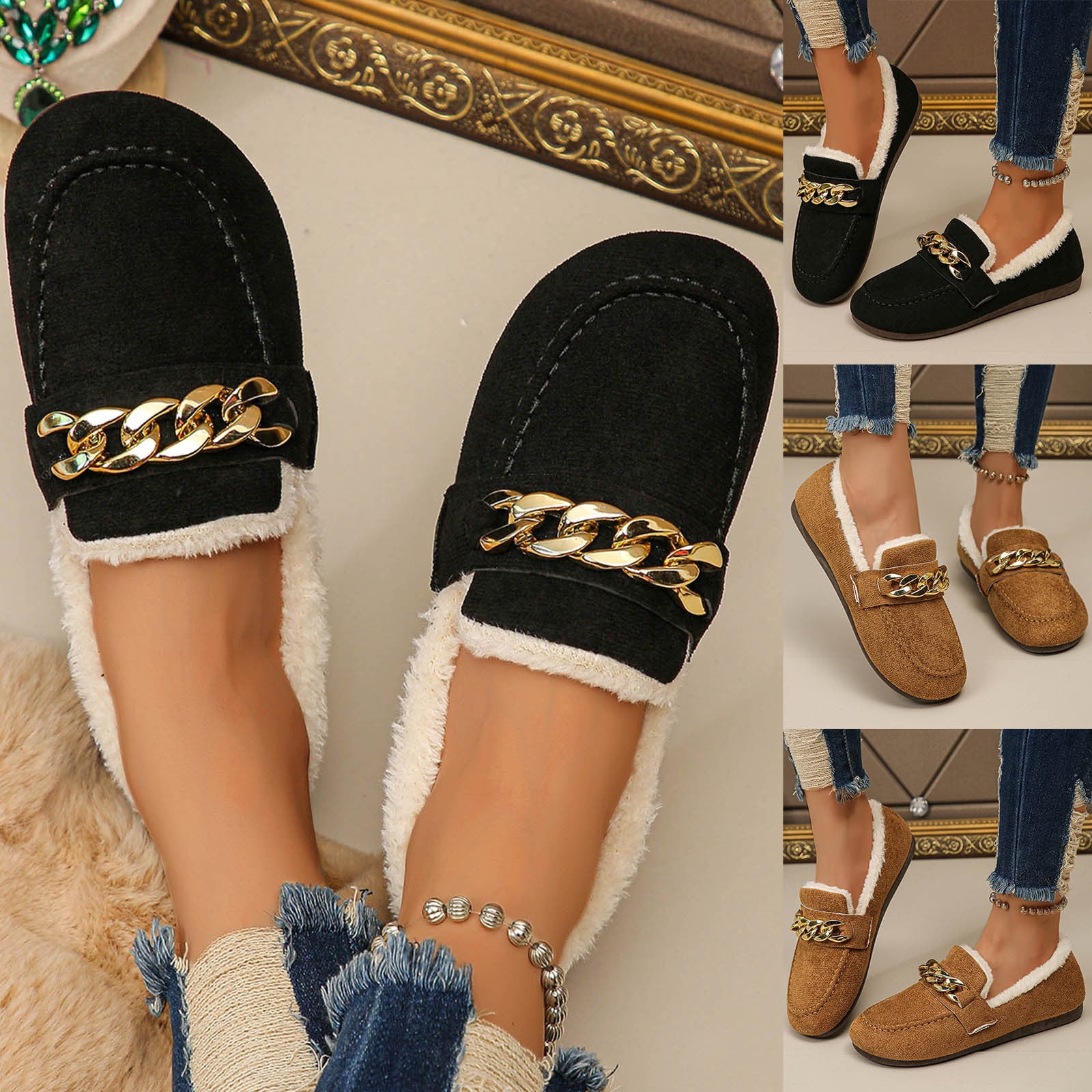 Miluxas Womens Cozy Micro Suede Moccasins Slip on Loafer Clearance ...