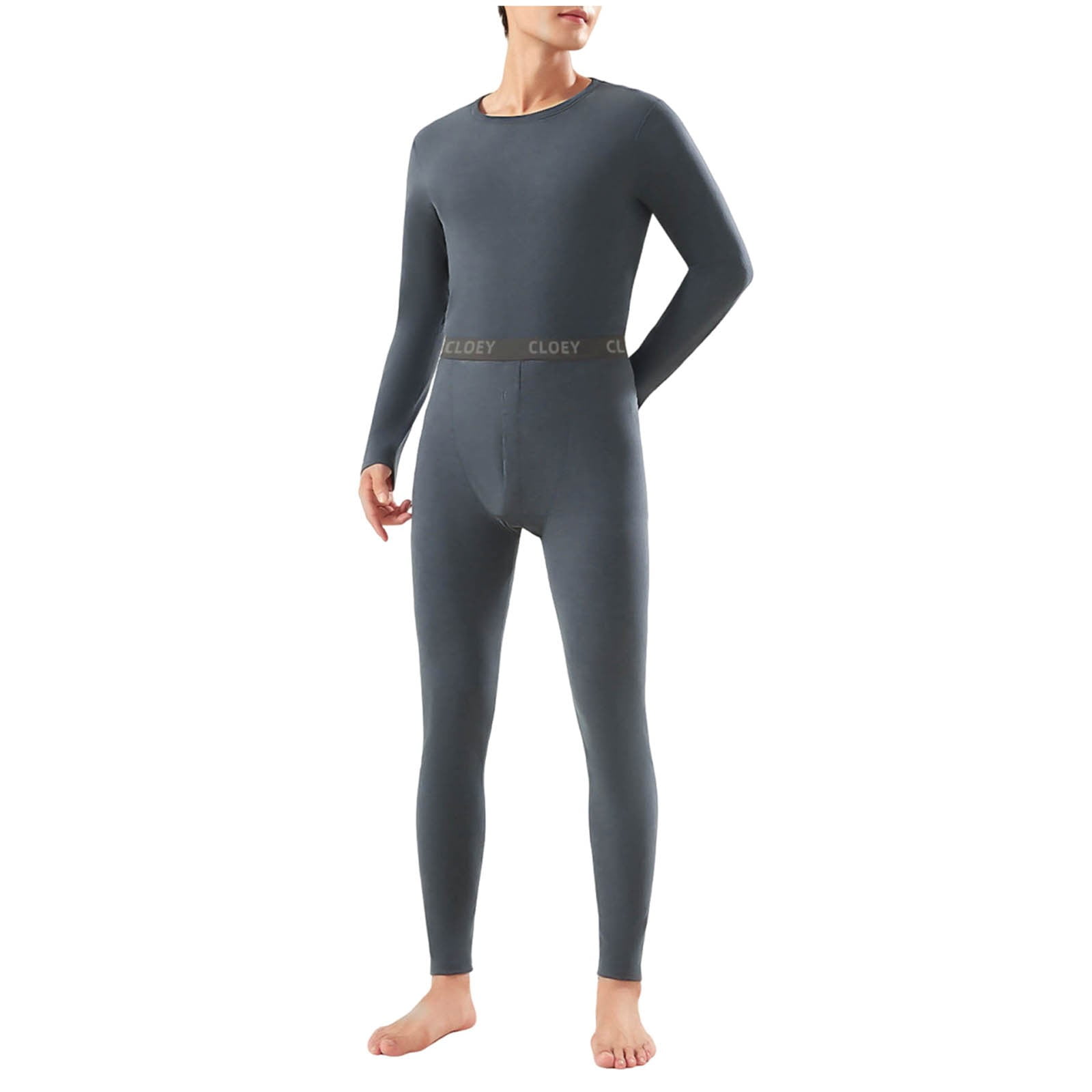 Miluxas thermal Underwear for Men: Fleece Lined Long Johns Base Layer ...