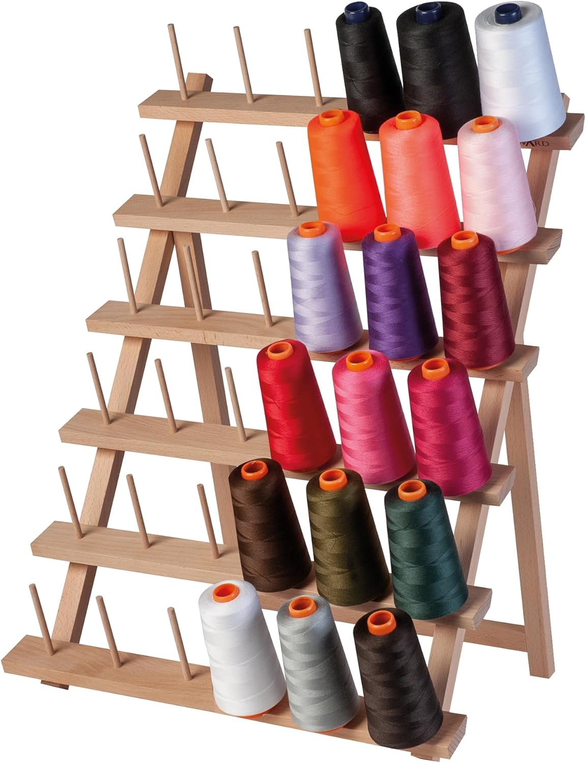 Milward Wooden Over locker Thread Reel Stand Freestanding or Wall ...