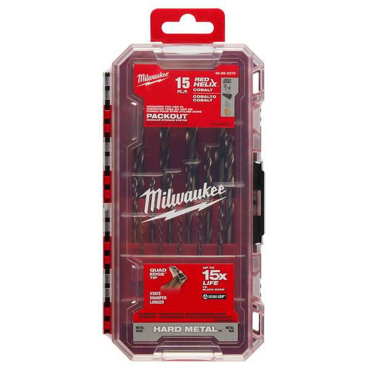 Milwaukee 15-Piece RED HELIX Cobalt Drill Bit Set - Walmart.com