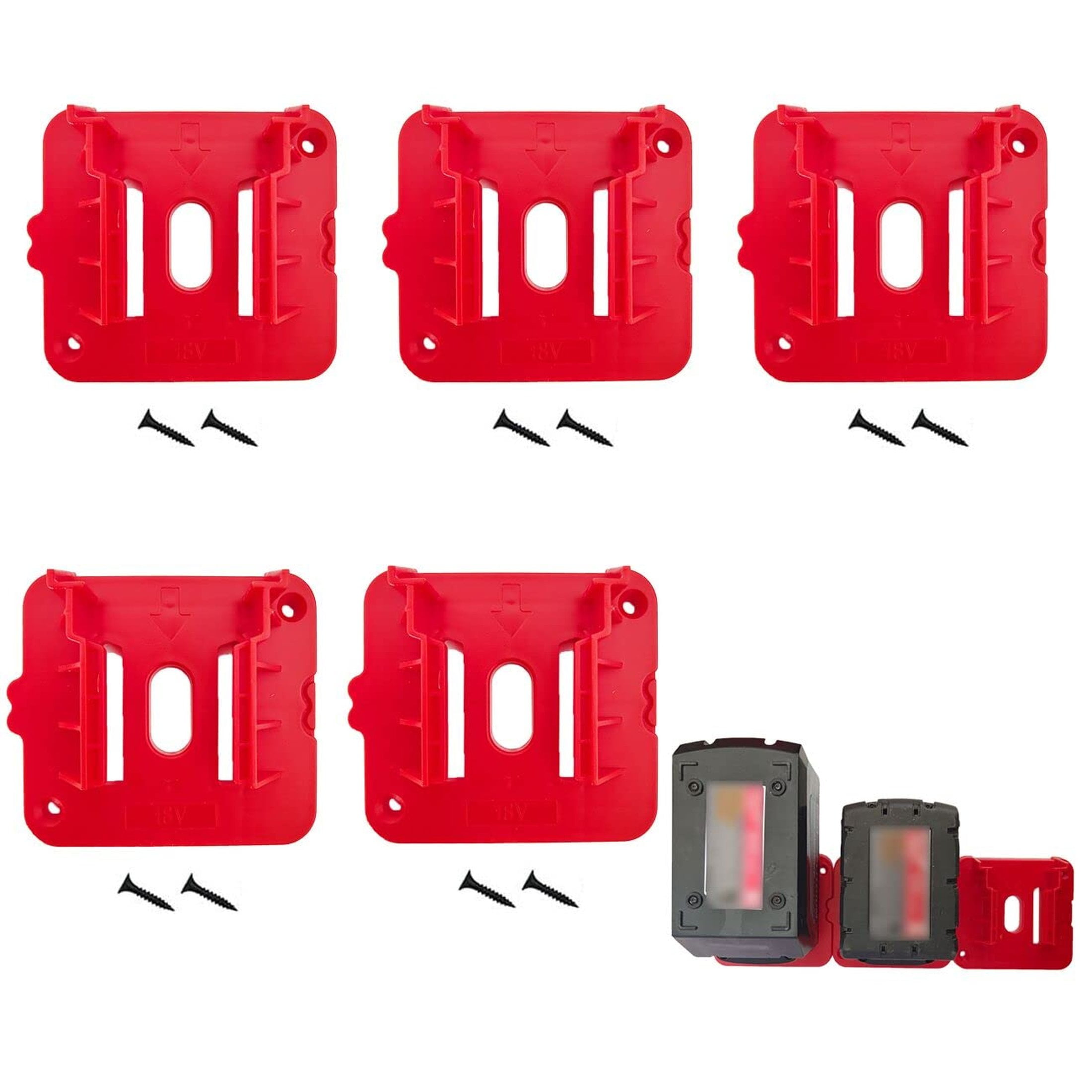 Milwaukee 18V Battery Holder Set - Secure Storage for M18 Packs ...