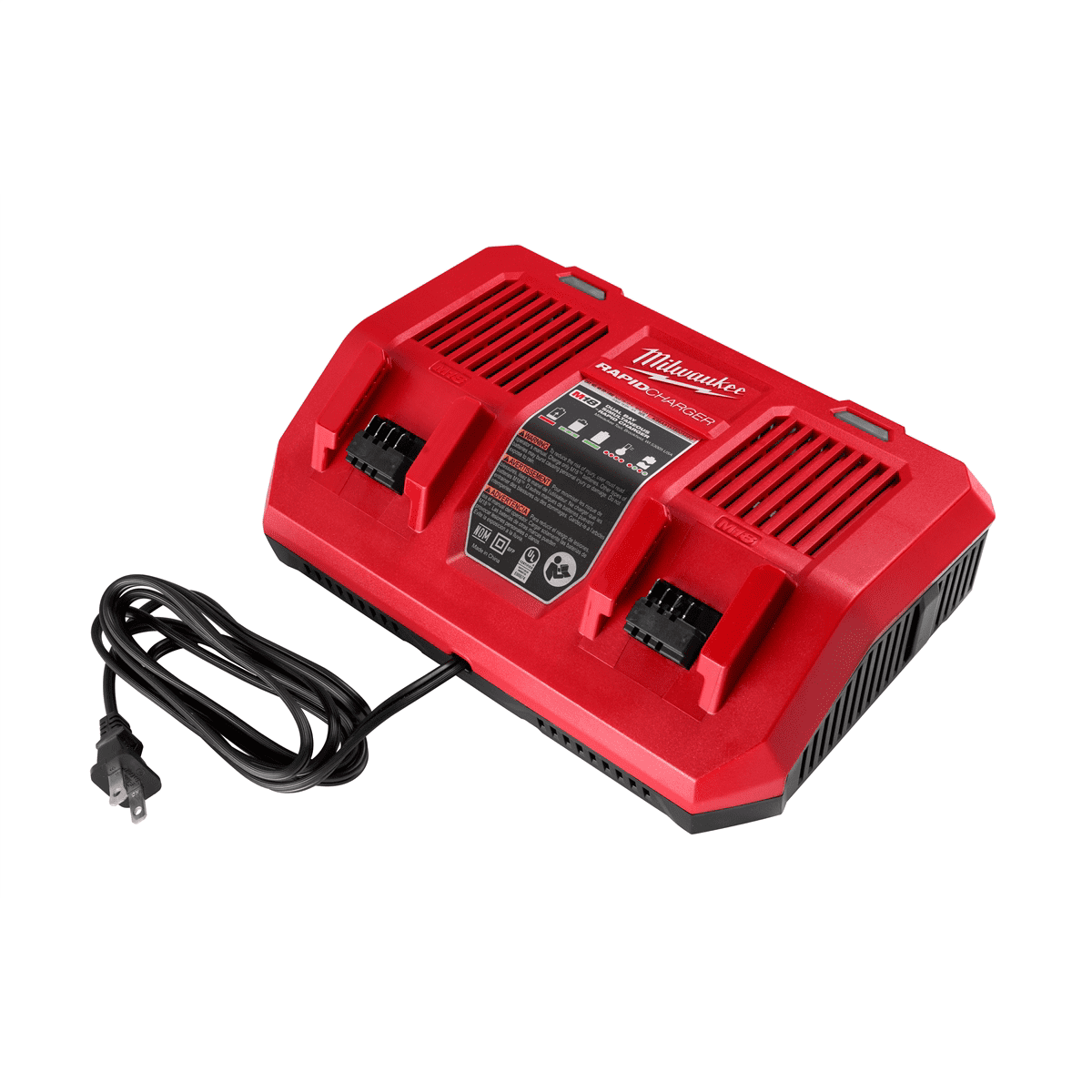 Milwaukee, Cordless Power Tool Charger, M18 Dual Bay Rapid Charger ...