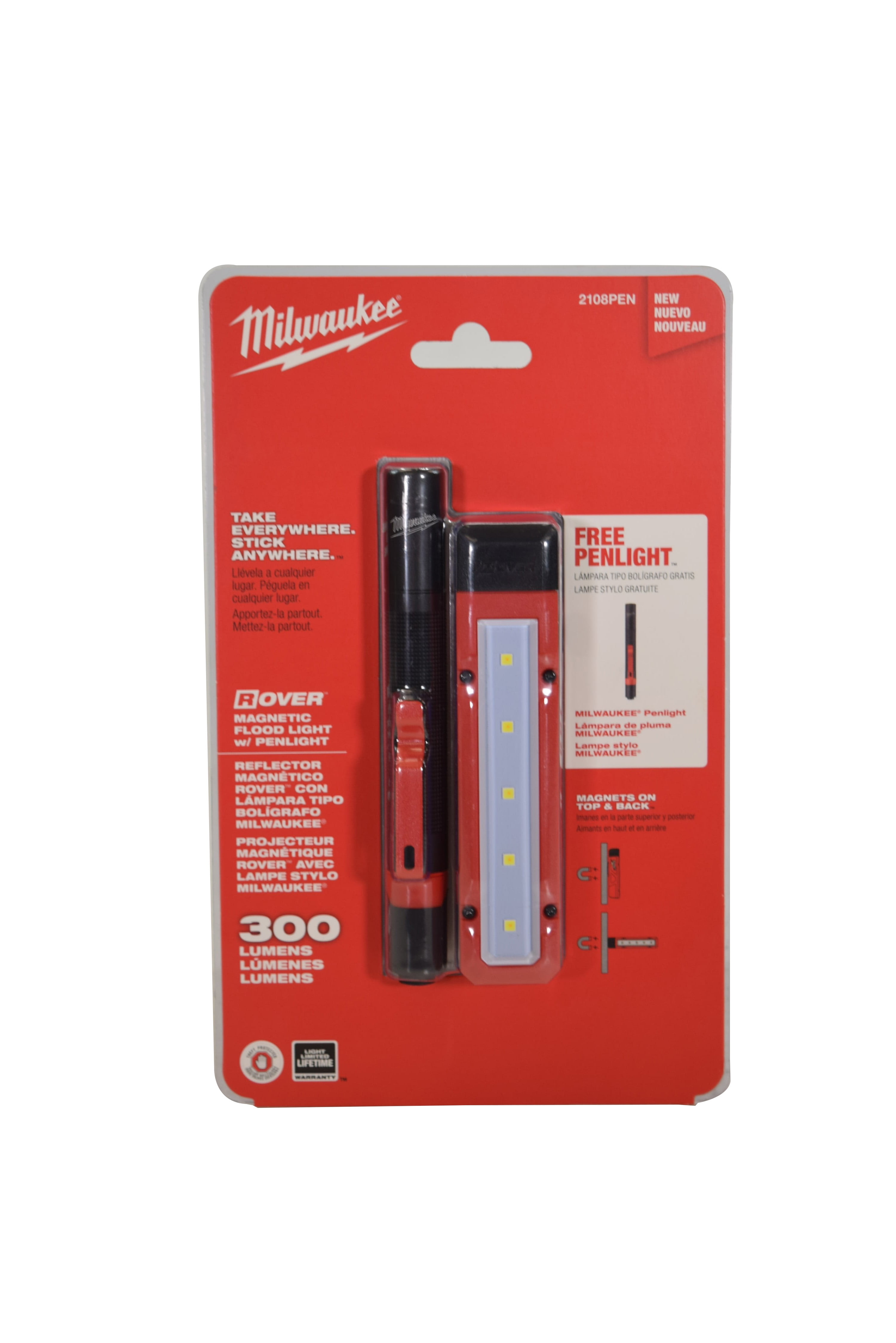 Milwaukee 2108PEN Rover Magnetic Flood Light with Penlight - Walmart.com