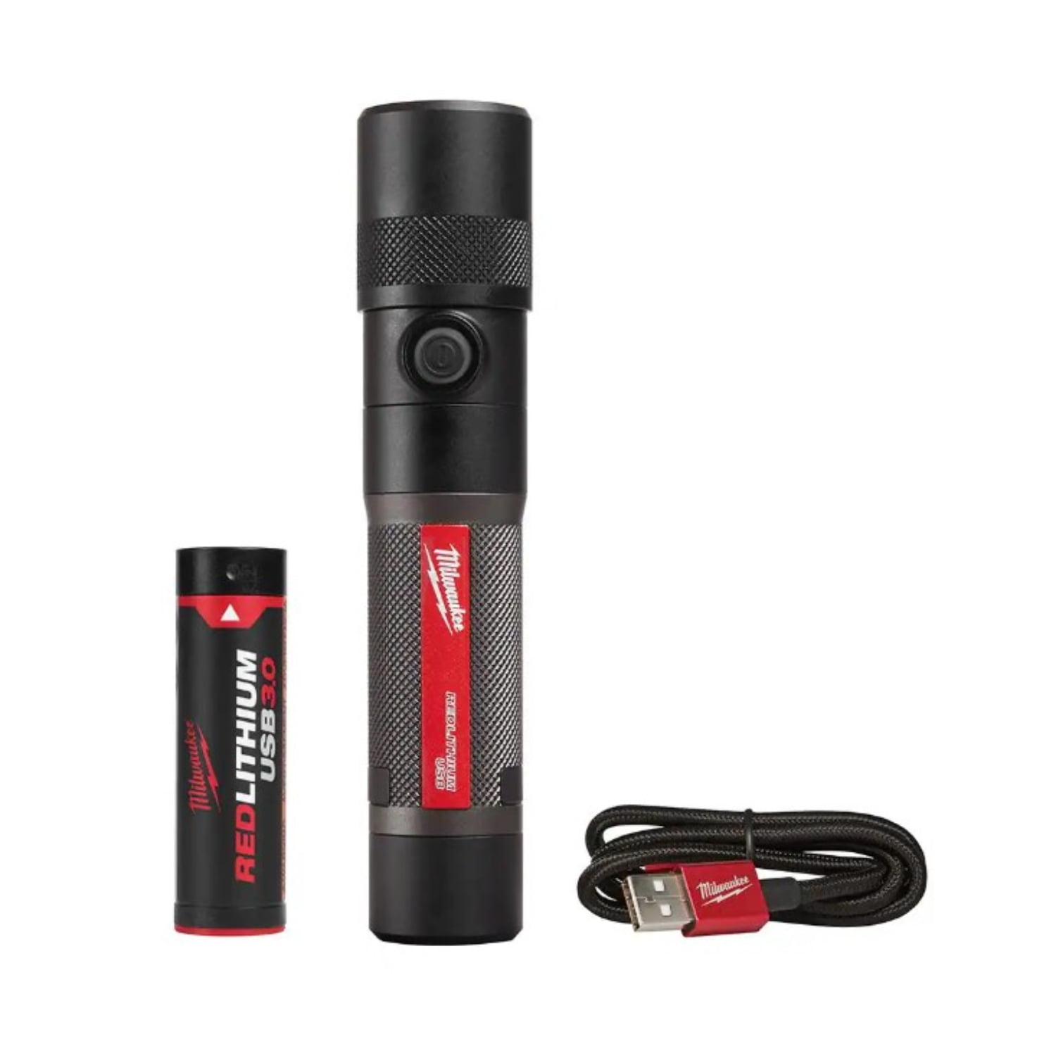 Milwaukee LED USB Rechargeable 1100 Lumens Twist Focus Flashlight with ...