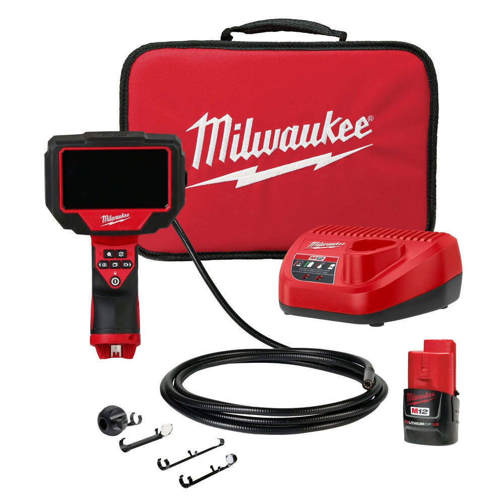 Milwaukee 2324-21 M12 12V Lithium-Ion Corldless M-SPECTOR 360-Degree 10 ft. Inspection Camera ...