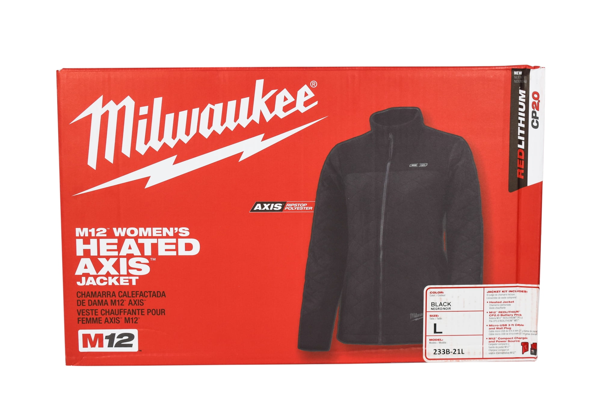 Milwaukee 233B-21L Women's M12 Heated Quilted Jacket Kit w Battery ...