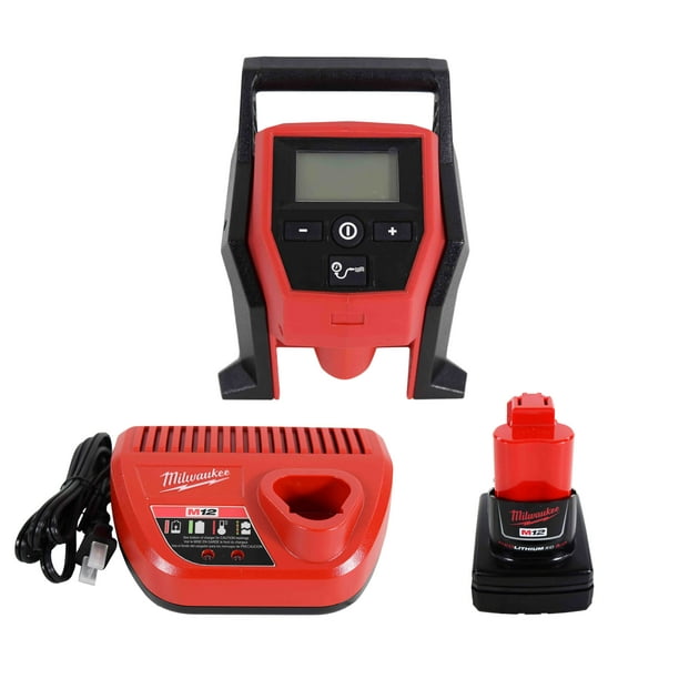 Milwaukee 2475-21XC 12V Cordless Lithium Ion Compact Inflator Kit with ...