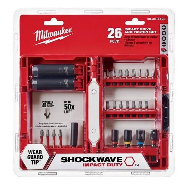 Milwaukee 26-Piece SHOCKWAVE Impact Duty Drive and Fasten Set - Walmart ...