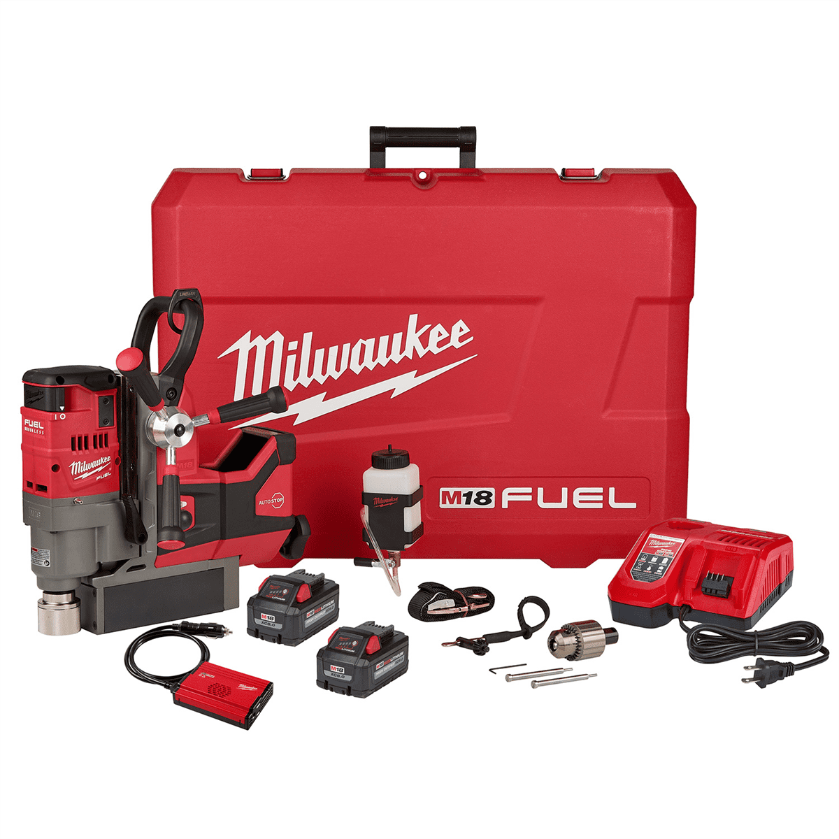 "Milwaukee Cordless M18 FUEL 1-1/2"" Lineman Magnetic Drill Kit with ...