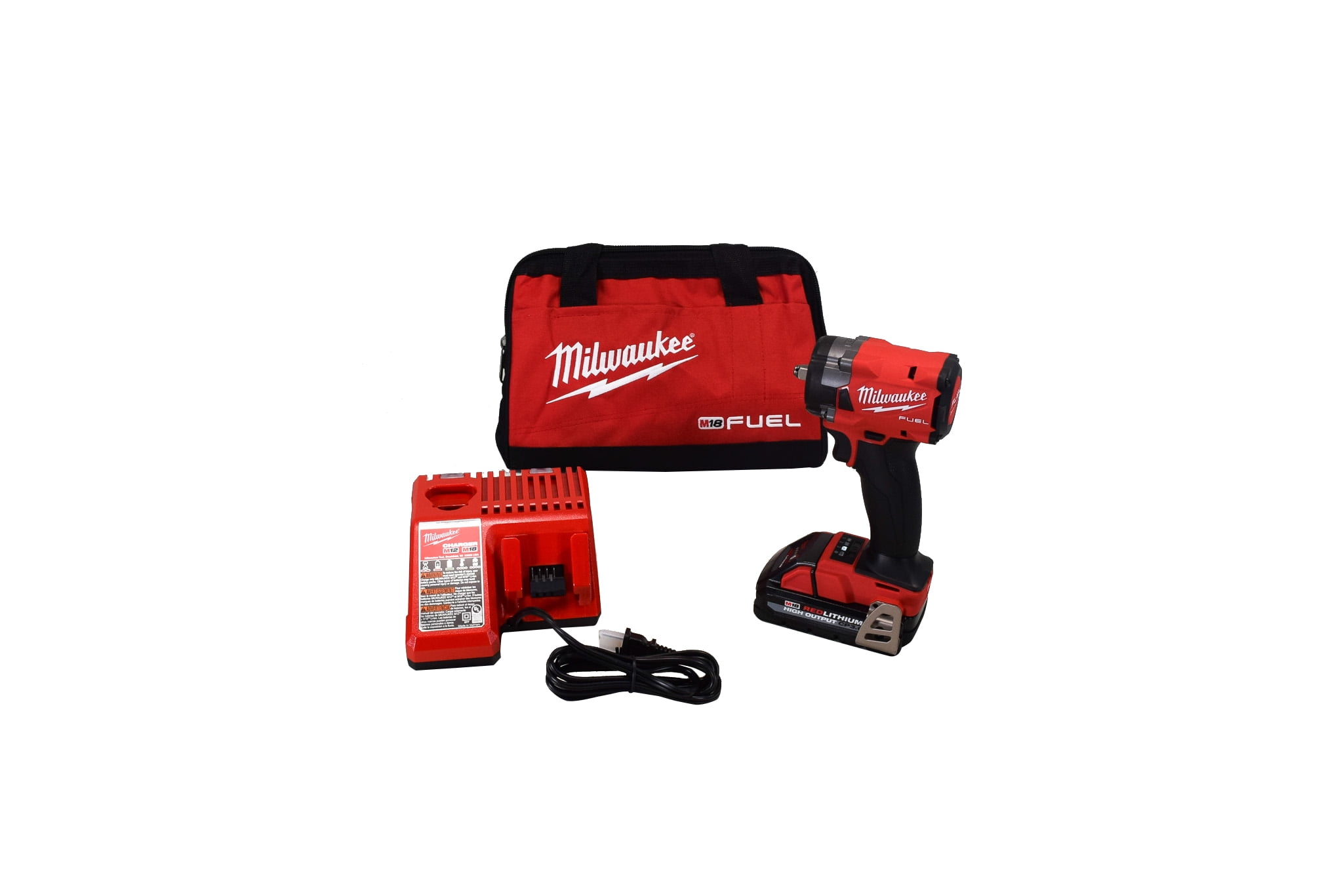 Milwaukee 18V Cordless 3/8" Impact Wrench, 250 ft/lbs Torque, Friction ...