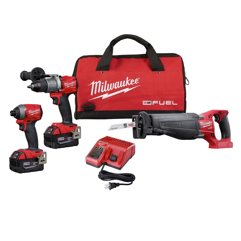 Milwaukee 2997-23 Fuel Combo Kit includes Drill Impact Reciprocating ...