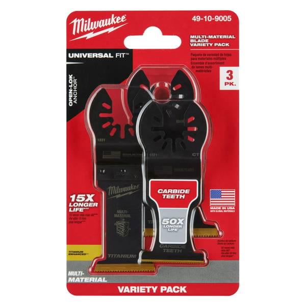 Milwaukee 3-Piece Multi-Material Oscillating Multi-Tool Blade Variety ...