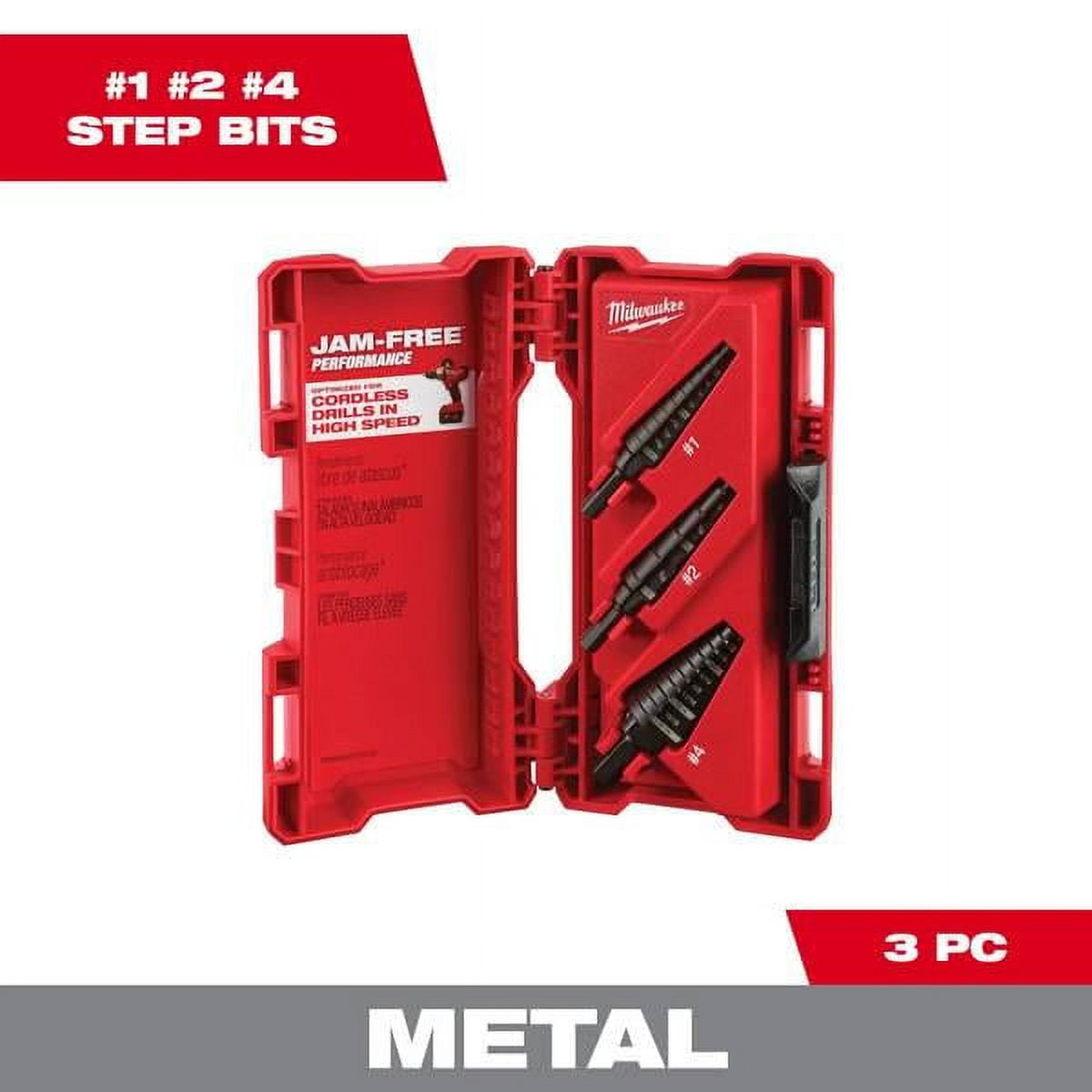 Milwaukee 3-Piece Step Drill Bit Set - Walmart.com