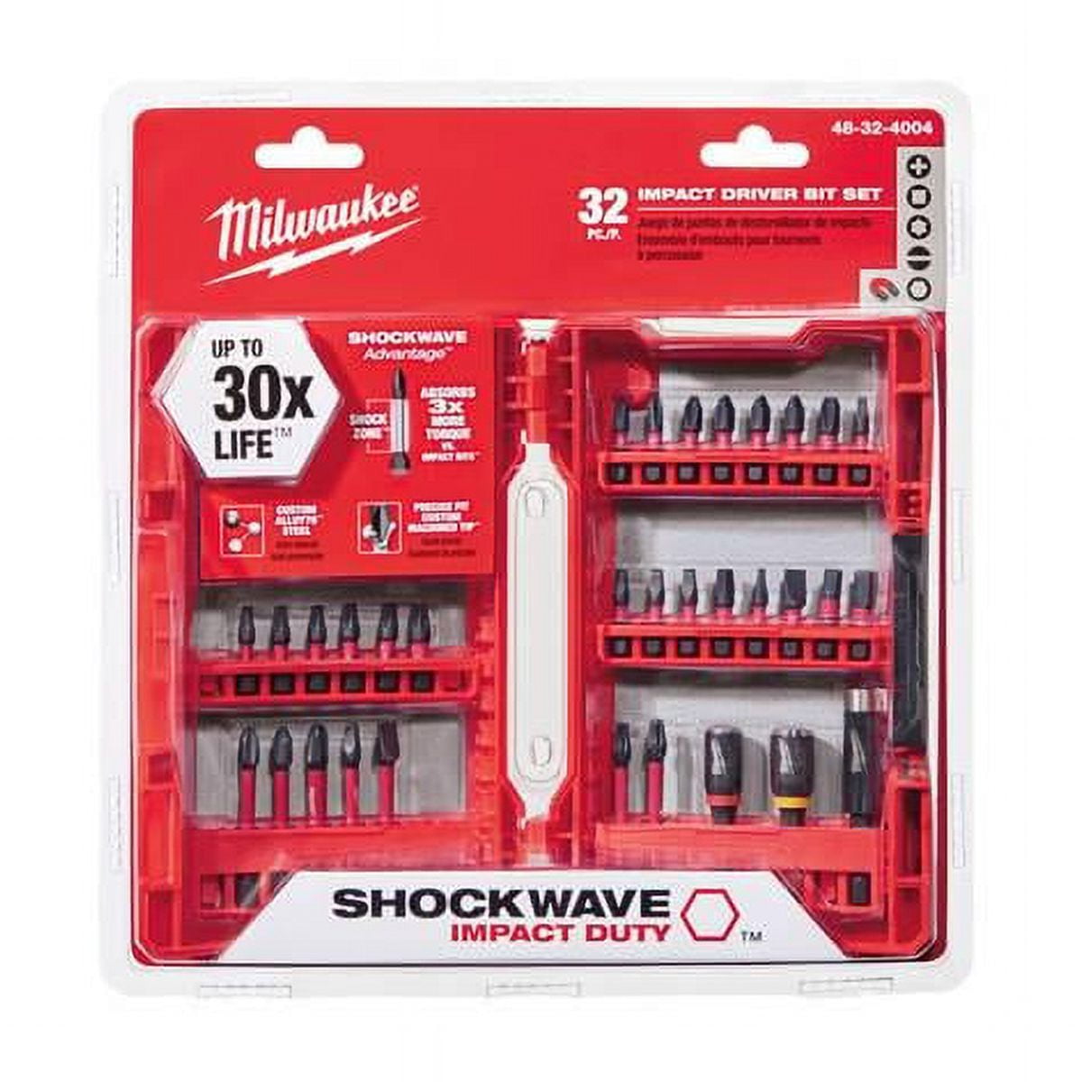 Milwaukee 32-Piece SHOCKWAVE Impact Duty Driver Bit Set - Walmart.com