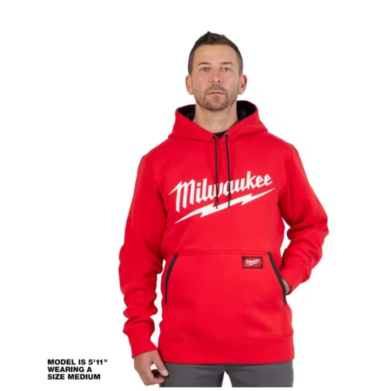 Milwaukee 352R-XL Midweight Pullover Hoodie - Logo Red 2X - Walmart.com
