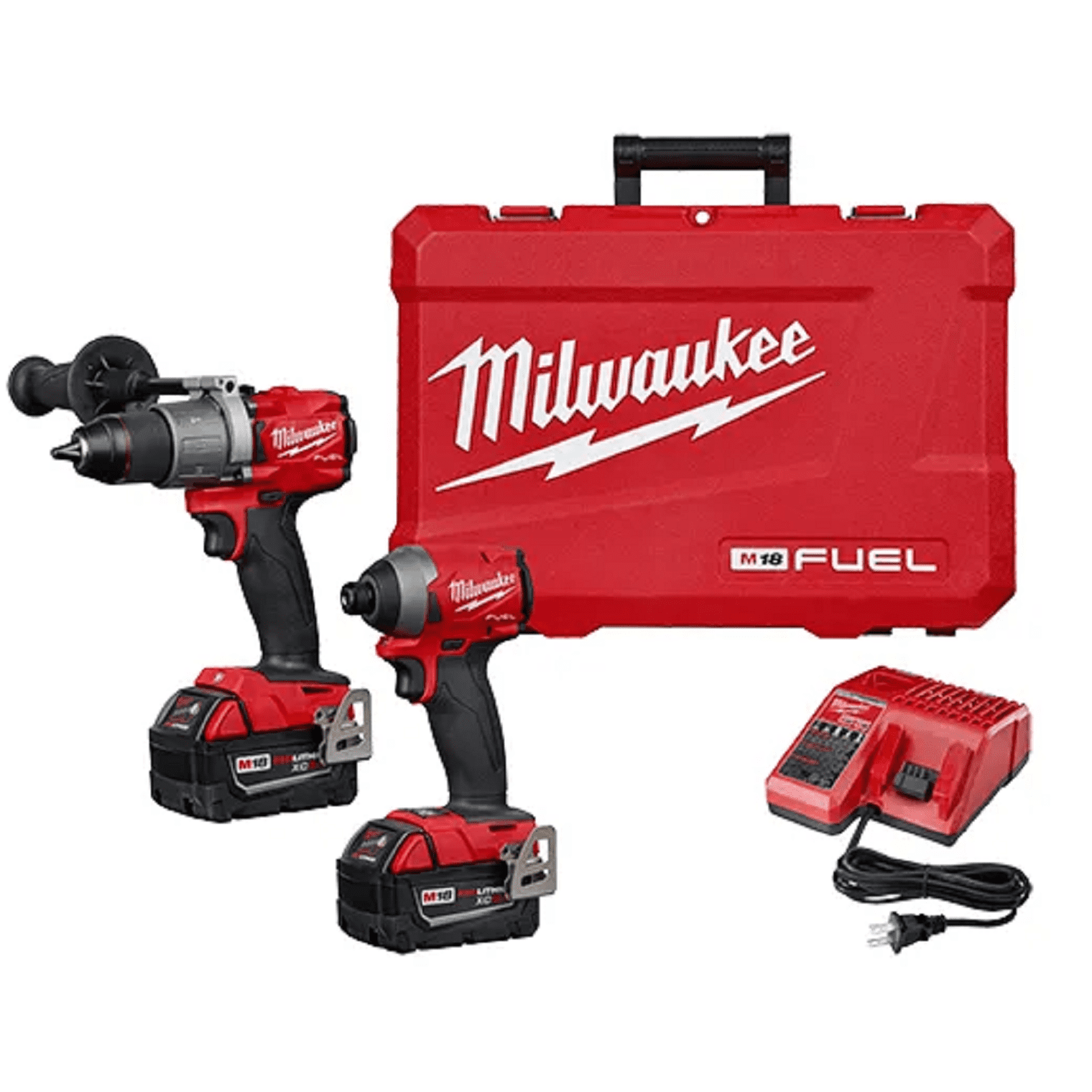 Milwaukee M18 Hammer Drill & Impact Driver Combo Set Tool Kit 3610-22CT ...