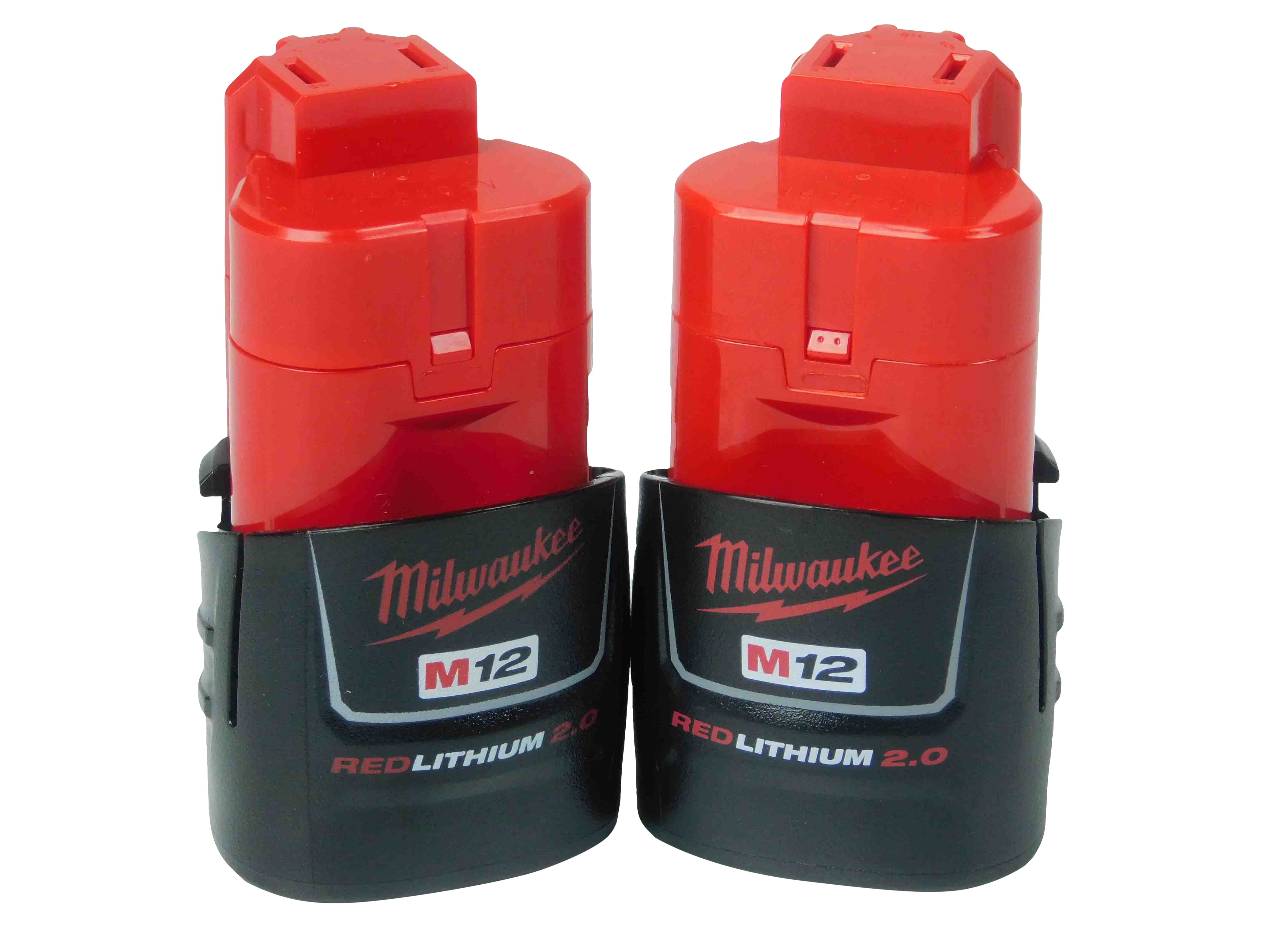 Milwaukee M12 2.0Ah Lithium Ion Battery Pack, Two-Pack, Long Runtime ...