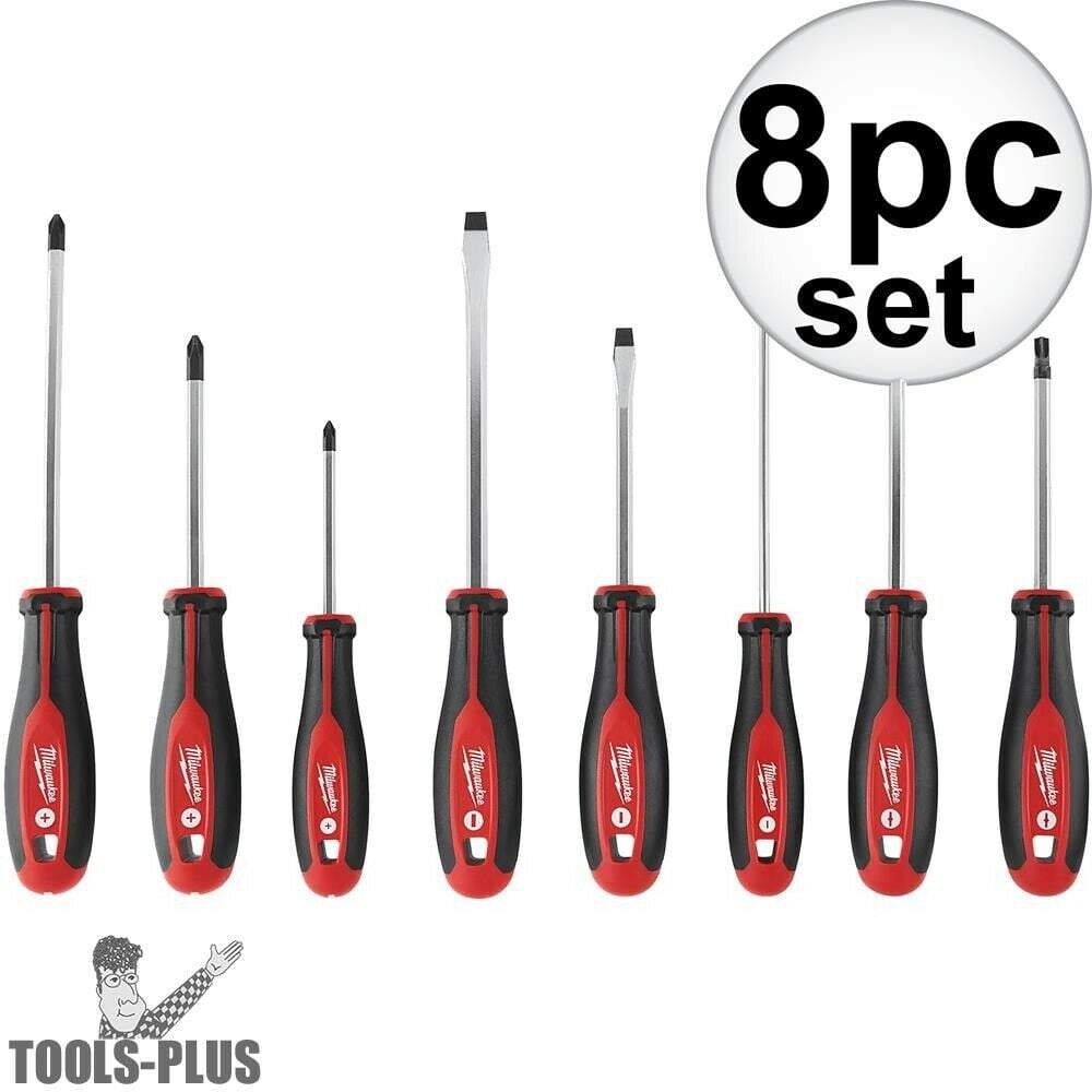 Milwaukee 48-22-2708 8 Piece Screwdriver Set New Tri-Lobe Design New ...