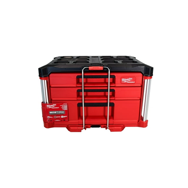 Milwaukee 48-22-8447 22" Modular 3 Drawer Tool Box w/ Metal Reinforced ...