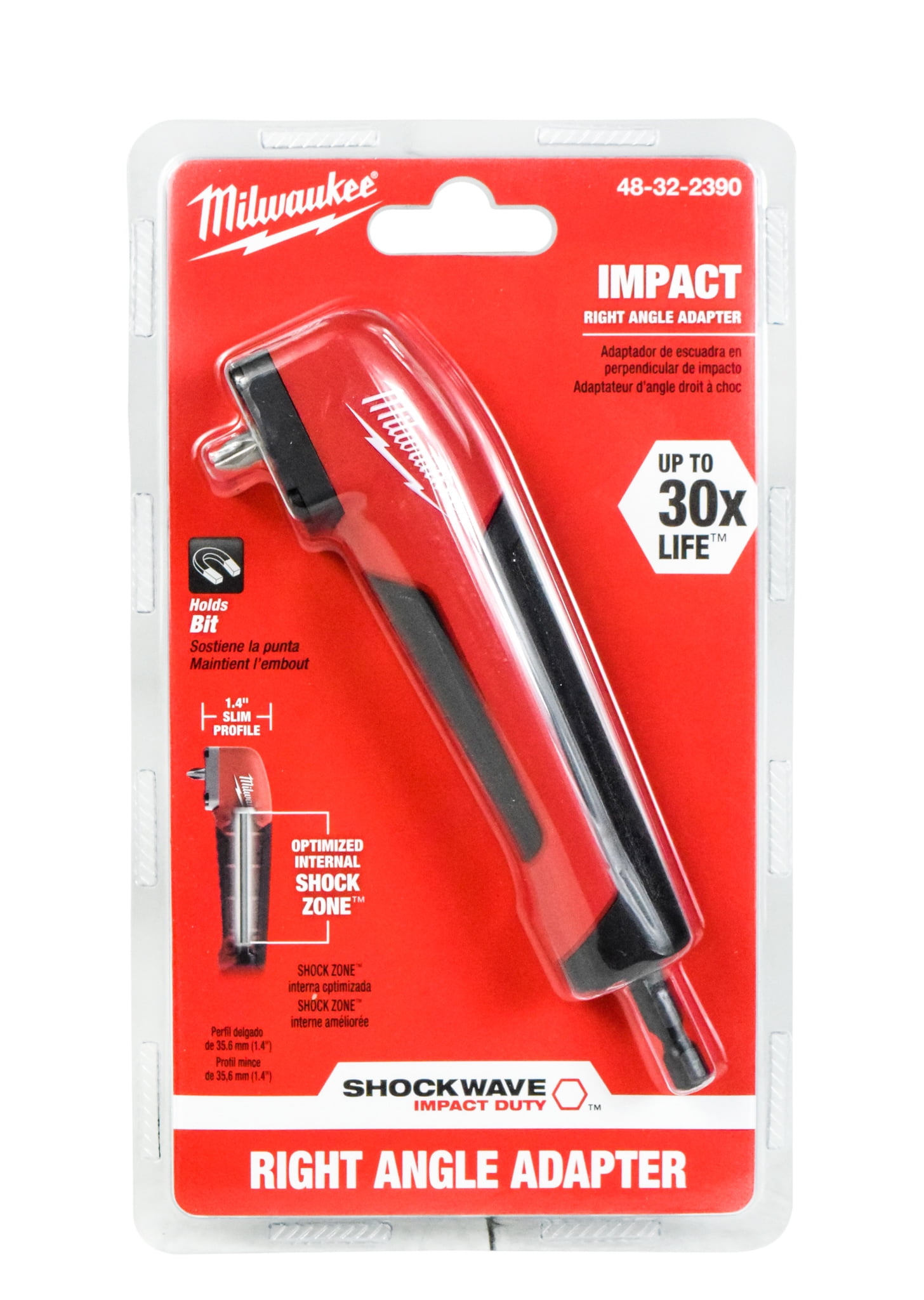 Milwaukee 48-32-2390 Shockwave Right Angle Drill Adapter - Walmart.com