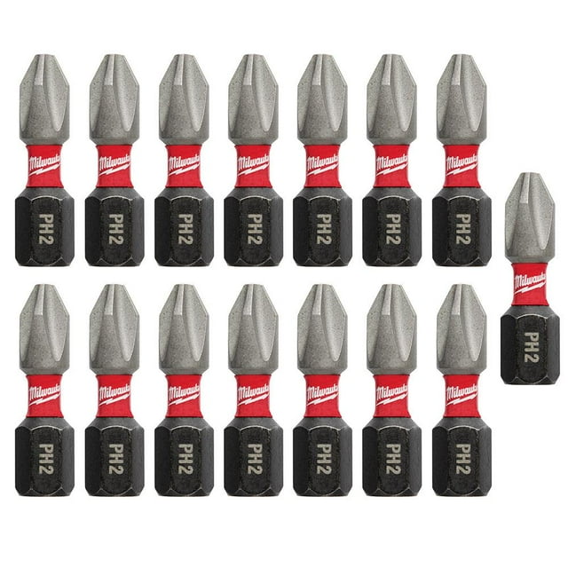 Milwaukee-48-32-5003 SHOCKWAVE Phillips #2 Insert Bit (15-Piece ...