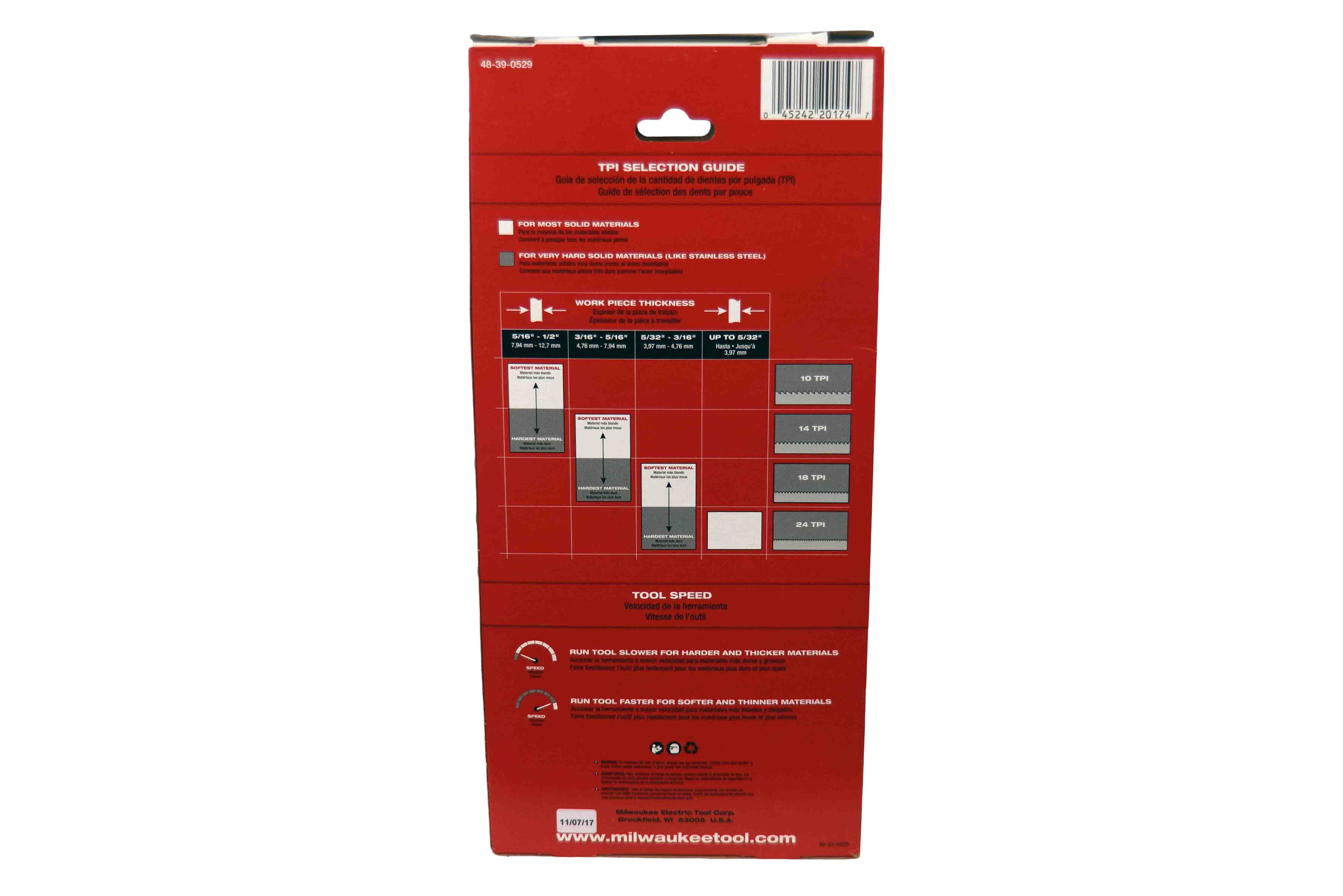 Milwaukee 48-39-0529 35-3/8 in. 18 TPI Compact Portable Band Saw Blade ...