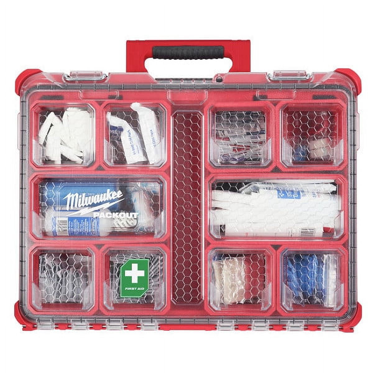 Milwaukee 48-73-8430 204-Piece PACKOUT Class B Type III First Aid Kit ...