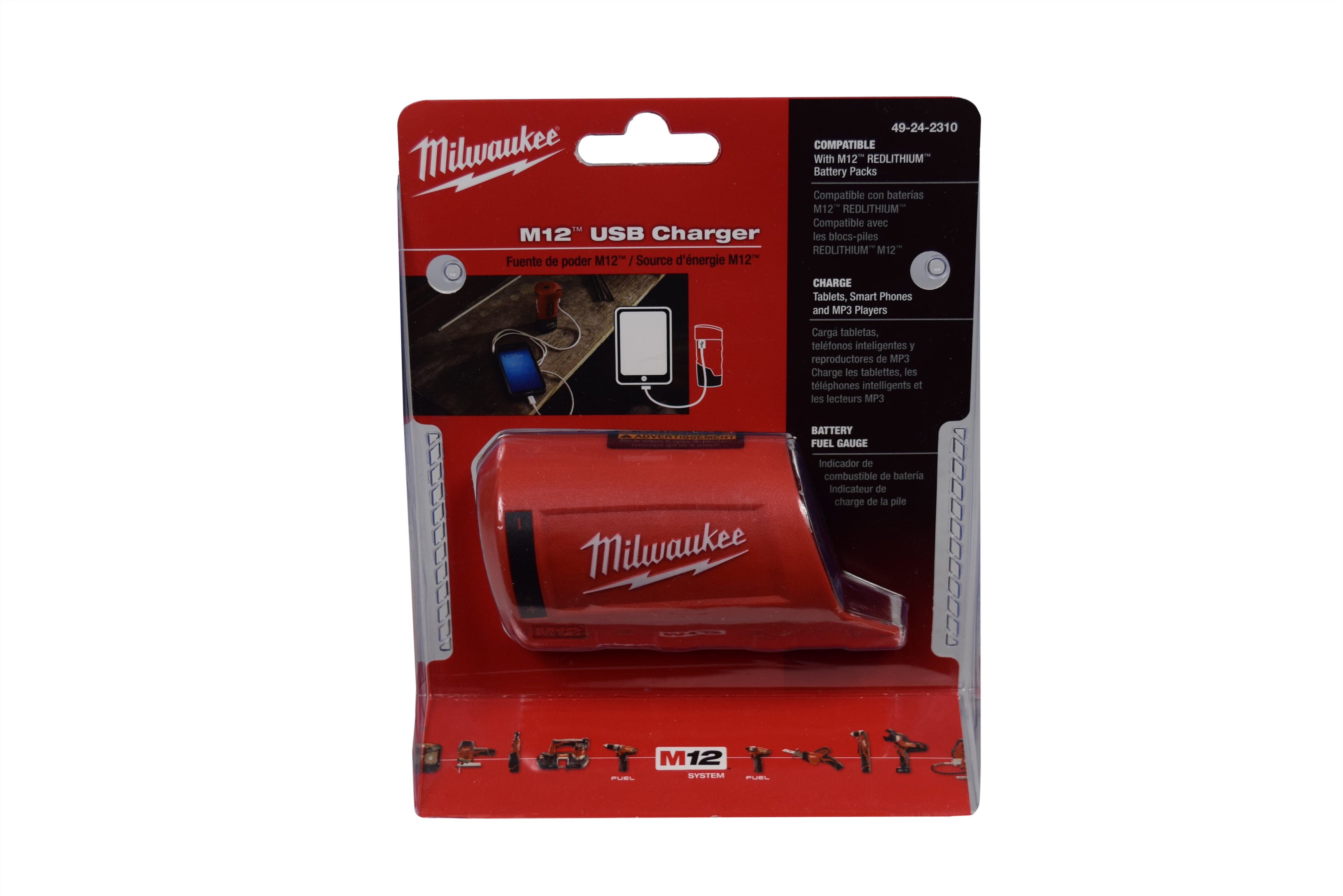 Milwaukee 49-24-2310 12V M12 Power Source with USB Adapter - Walmart.com