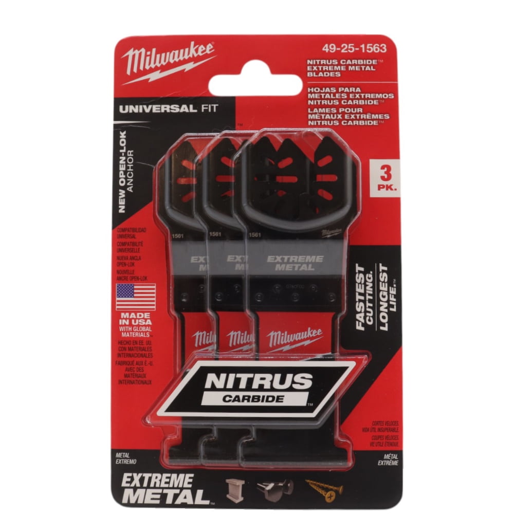 Milwaukee 49-25-1563 3-Piece Universal Oscillating Blades - Walmart.com