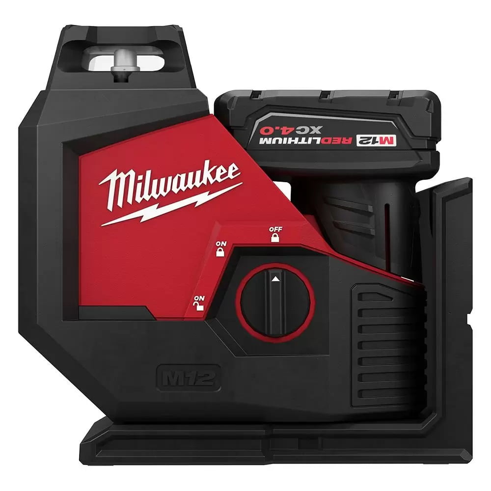 Milwaukee 631-21 M12 12V Green 360-Degree Single Plane Laser Level Kit ...