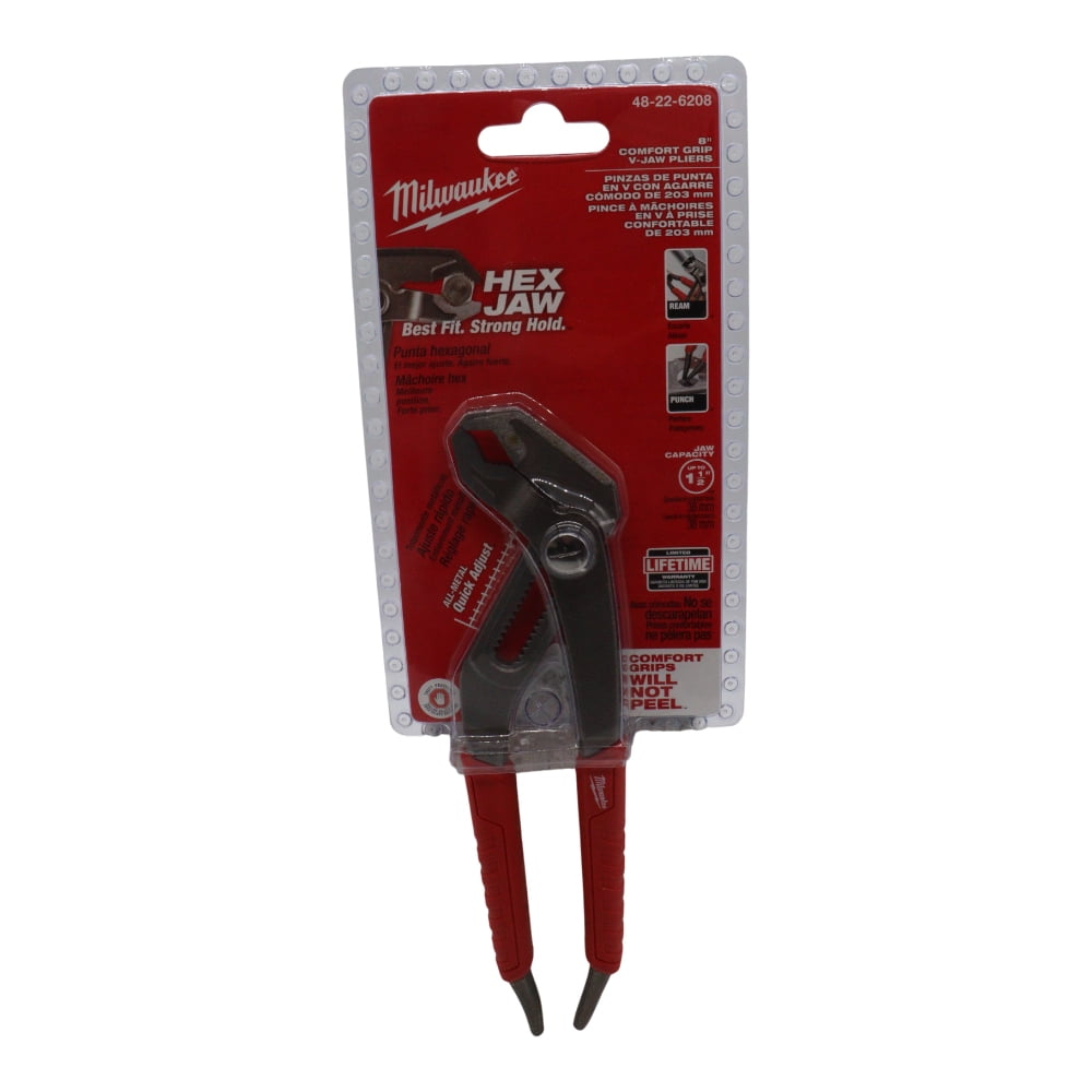 Milwaukee 8″ Hex-Jaw Pliers with All-Metal Quick-Adjust Mechanism, V ...