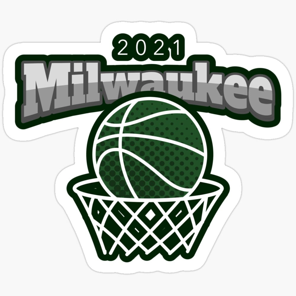 Milwaukee Basketball Green Sticker Baseball Sticker, Football Sticker ...