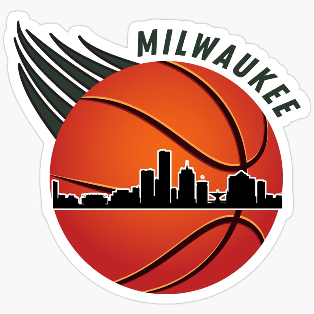 Milwaukee Basketball, Milwaukee Bucks Est 1968 Sticker Baseball Sticker ...