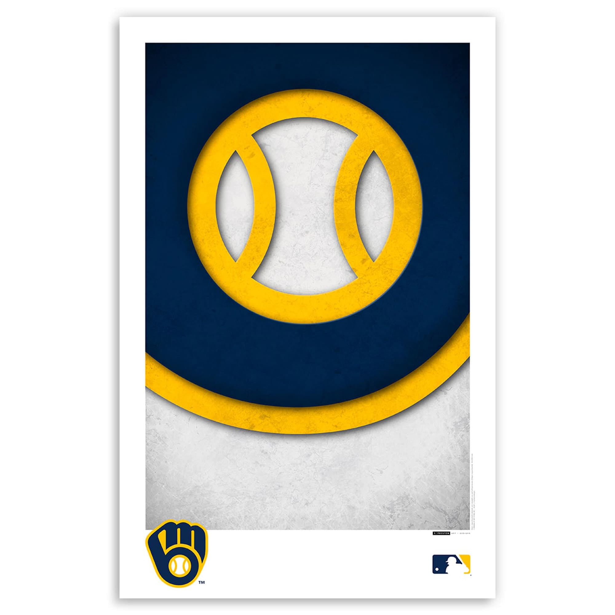 Milwaukee Brewers 11'' x 17'' Minimalist Team Logo Art Poster - Walmart.com