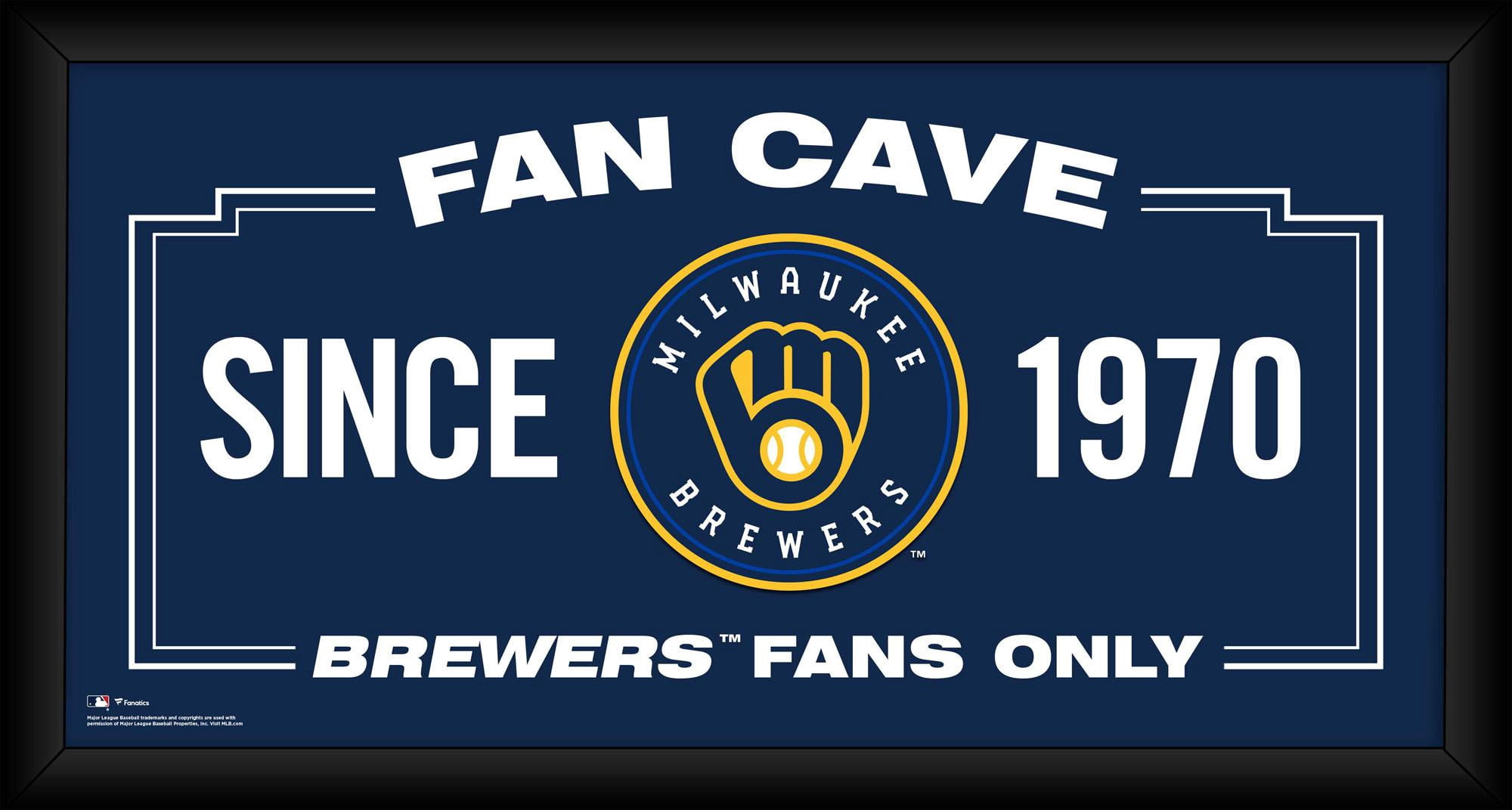 Milwaukee Brewers Framed 10" x 20" Fan Cave Collage - Walmart.com