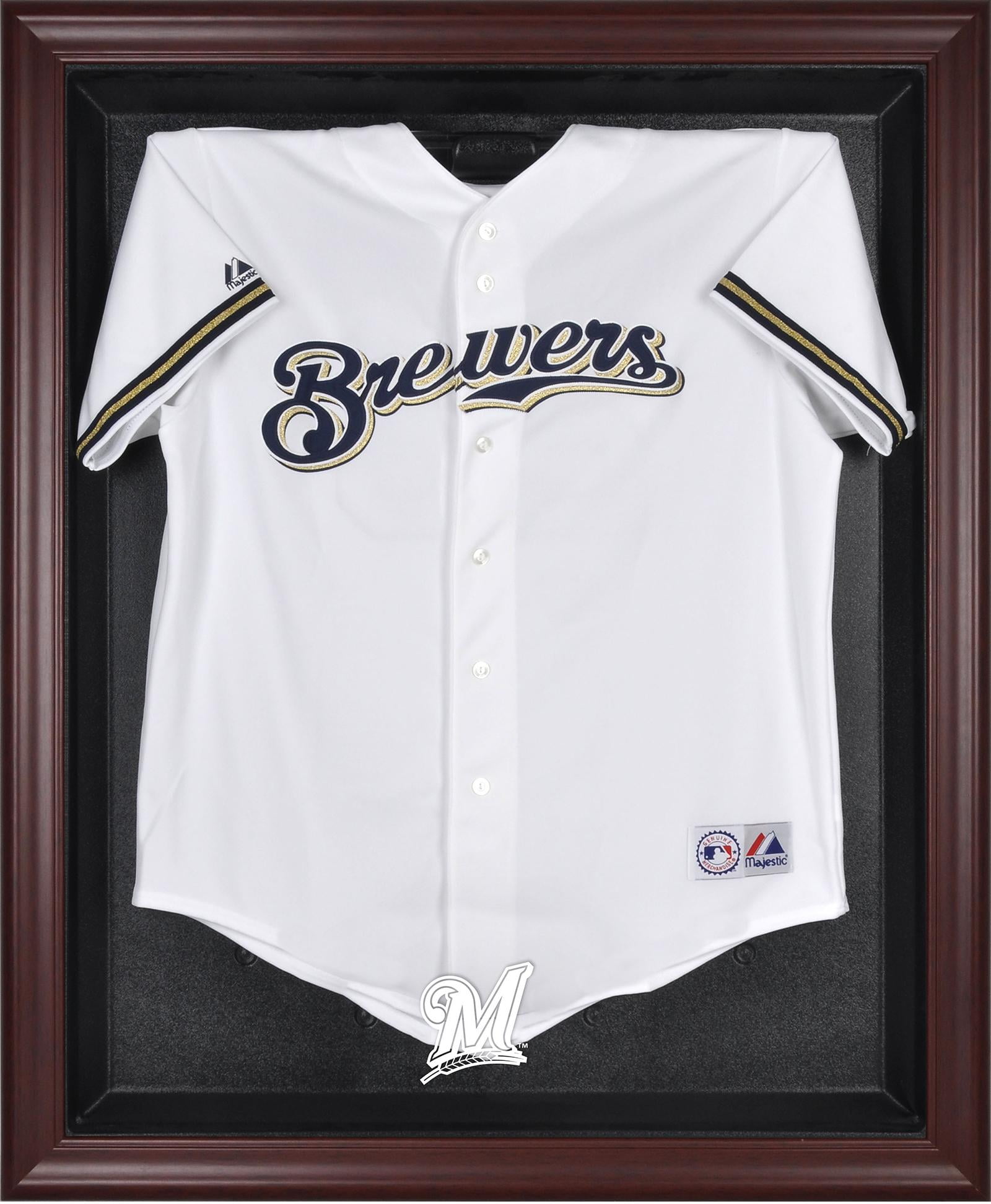 Milwaukee Brewers Mahogany Framed Logo Jersey Display Case - Walmart.com