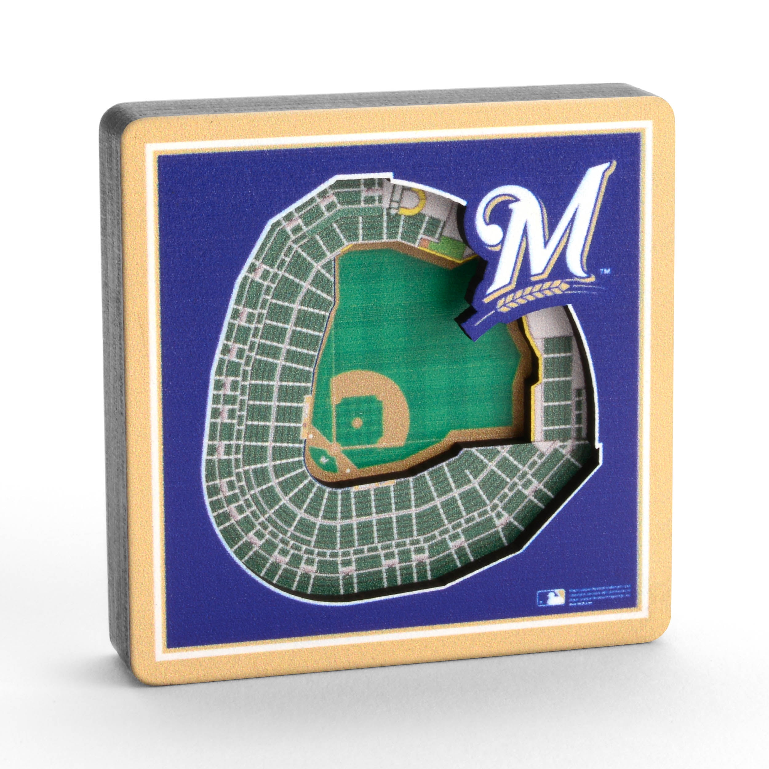 Milwaukee Brewers 3D Stadium View Magnet Fan Zone Replica for Home or ...