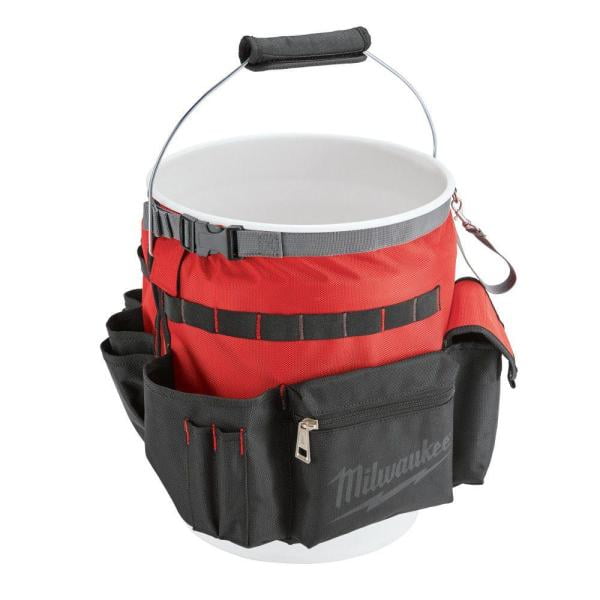 Milwaukee Bucket Organizer Wrap with 34 Pockets (Red) 48-22-8175 ...