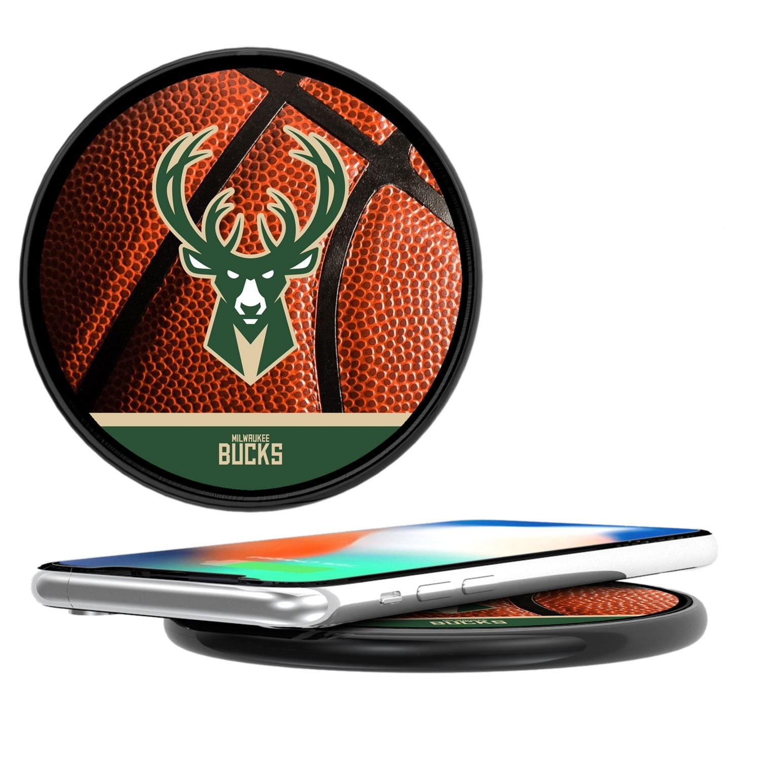 Milwaukee Bucks Basketball Design 10-Watt Wireless Phone Charger ...